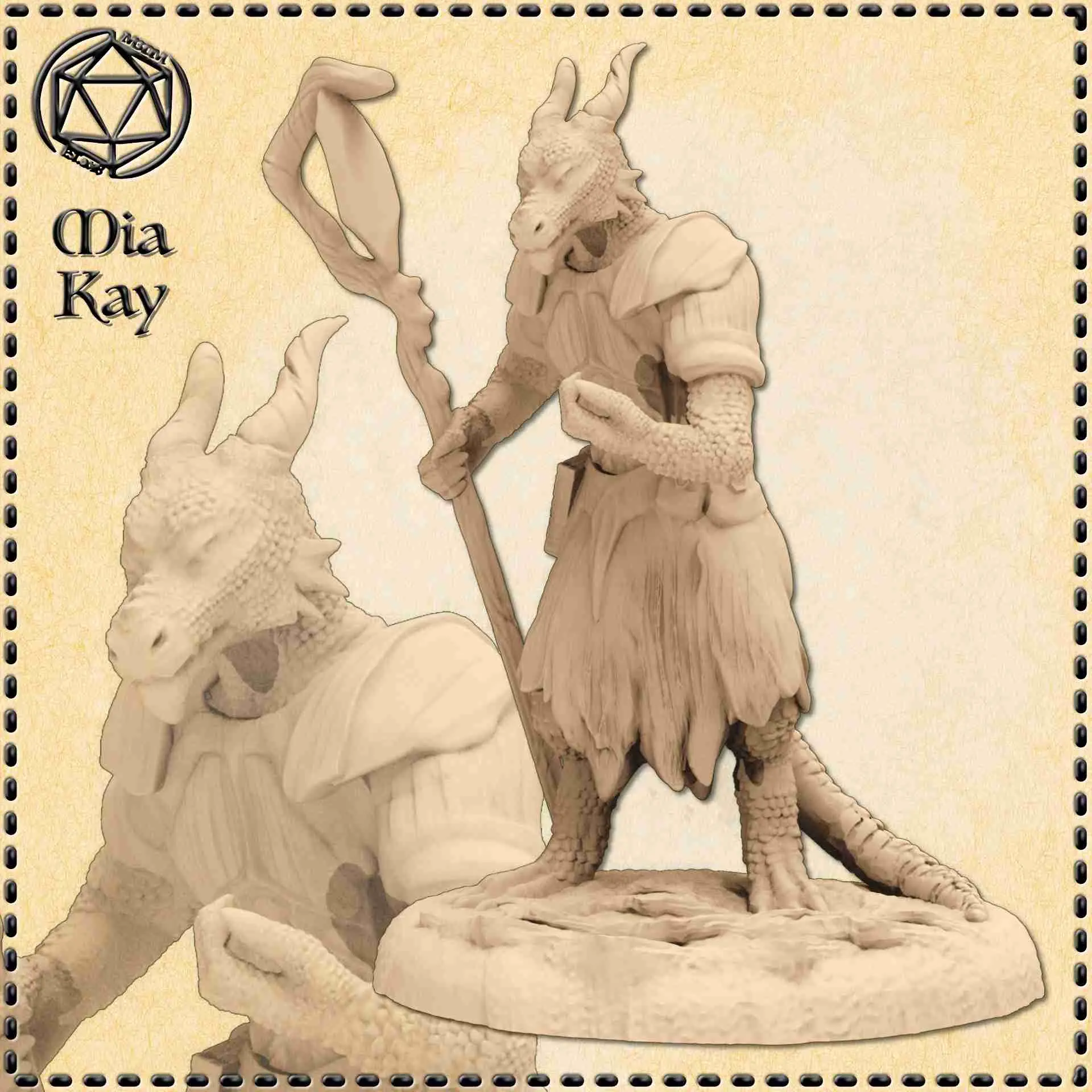 Characters & Creatures STL Download - Kobold Wizardby M3DM