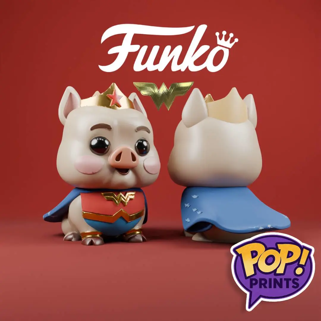 Digital Art STL Download - PB the Wonder Pig Funko Pop – 3D Printable ...