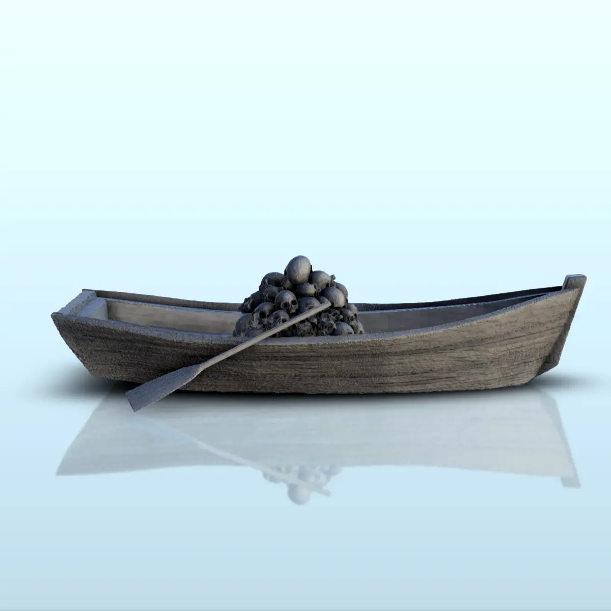 Rowboat with pile of bones - miniatures warhammer terrain sc | 3D ...