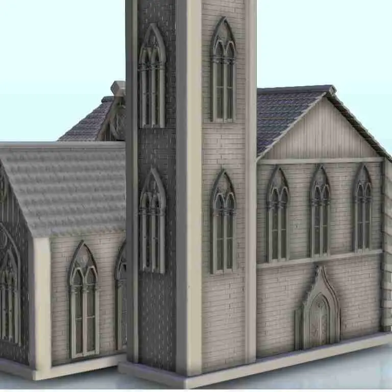 Other STL Download - Retro church 10 - scenery warhammer miniatures ww2 ...