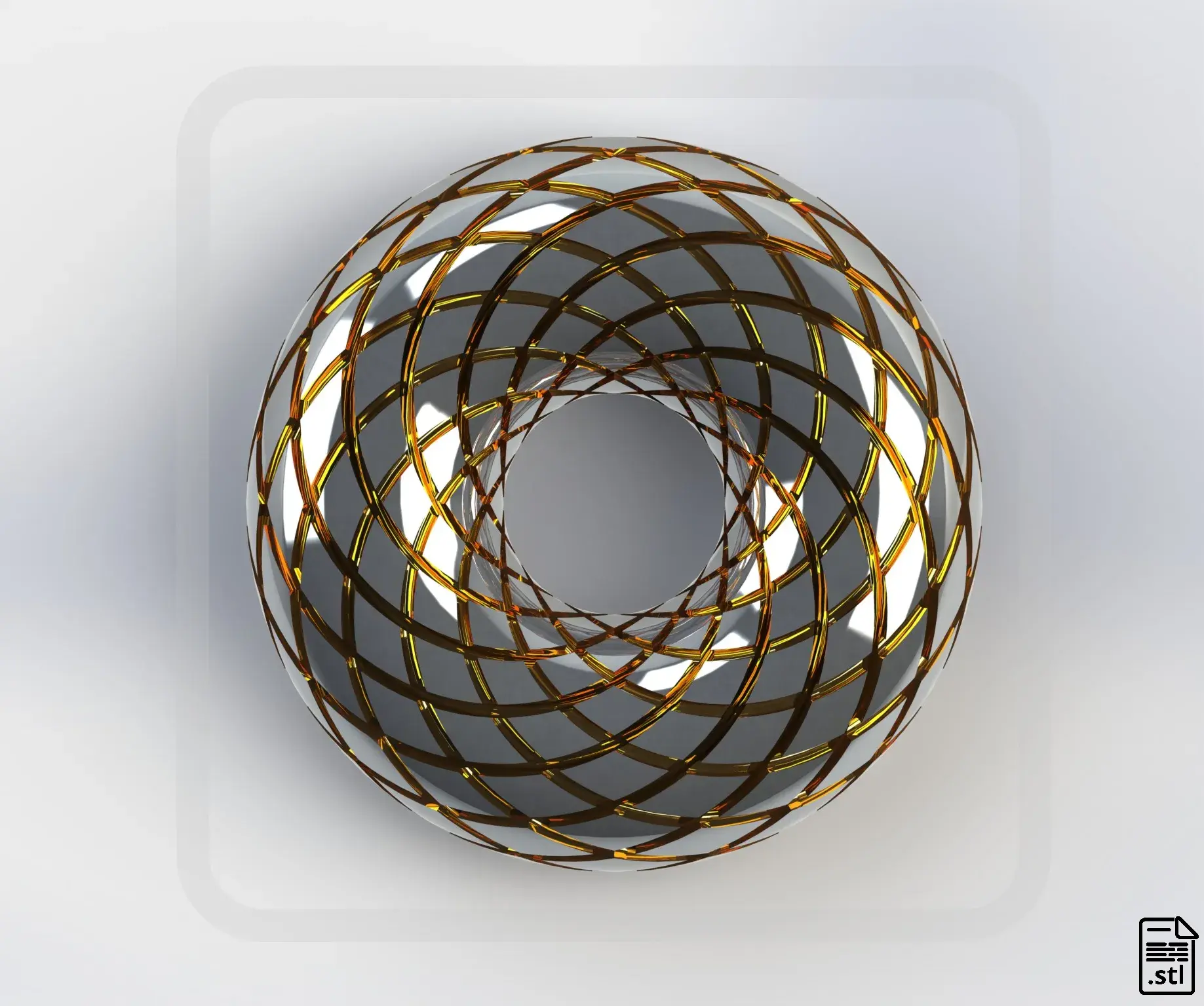 Digital Art STL Download - Orgone Scalar | Rodin Coil Torus STL 120mm x ...