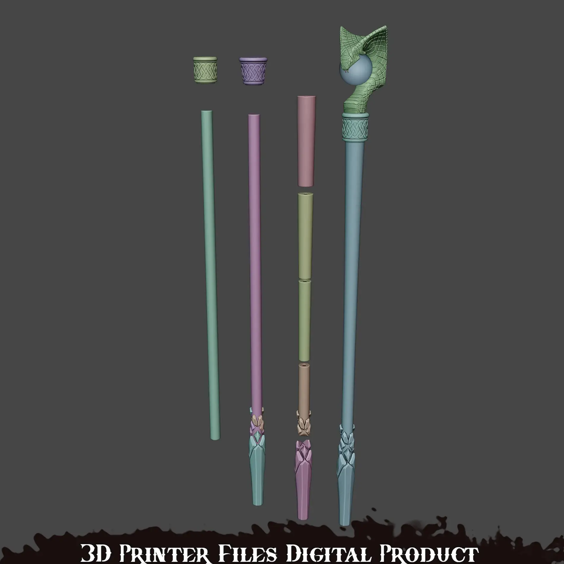 Cosplay STL Download - President Loki Cosplay Cane Marvel Rivalsby ...