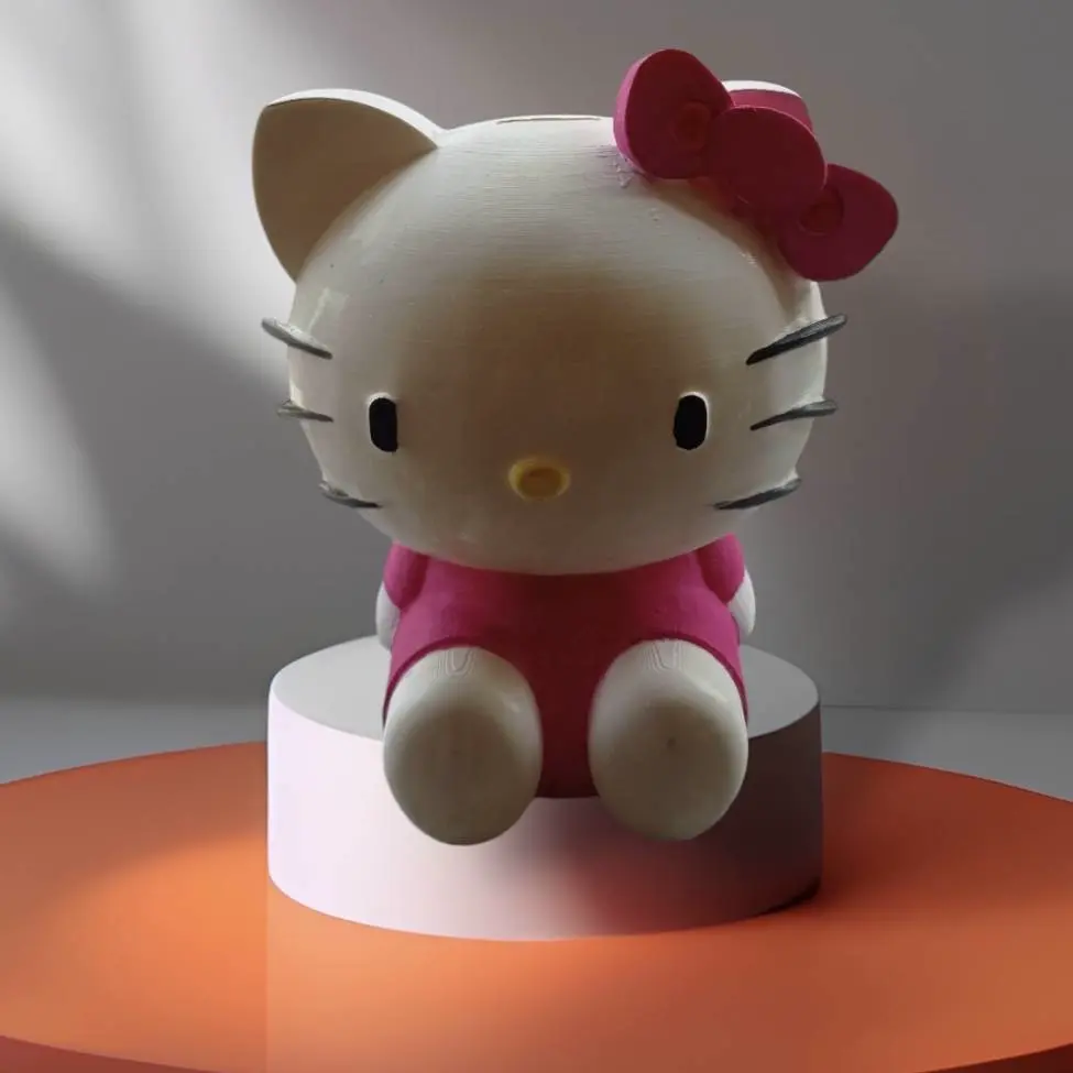 Free Characters & Creatures STL Download - piggy bank Hallo Kittyby ...