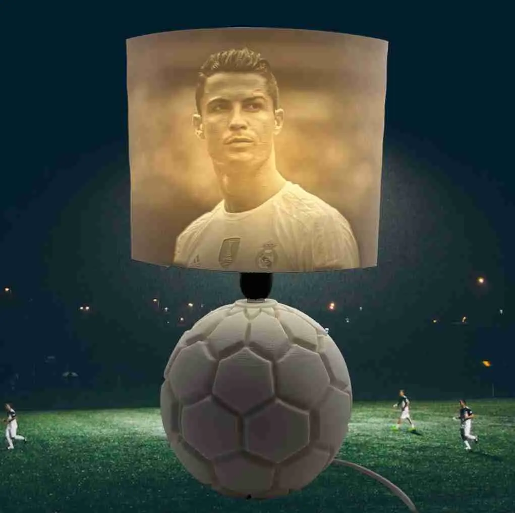 Lighting & Lamps STL Download - Cristiano Ronaldo Lamp E14by Motek3D