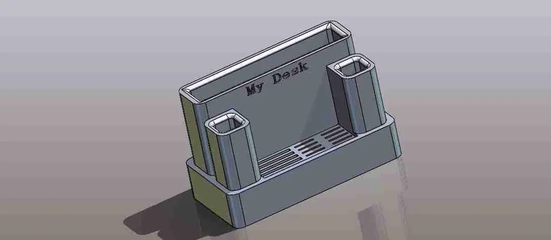 Lighting & Lamps STL Download - desk organizer with SD/micro SDby Wesley vr