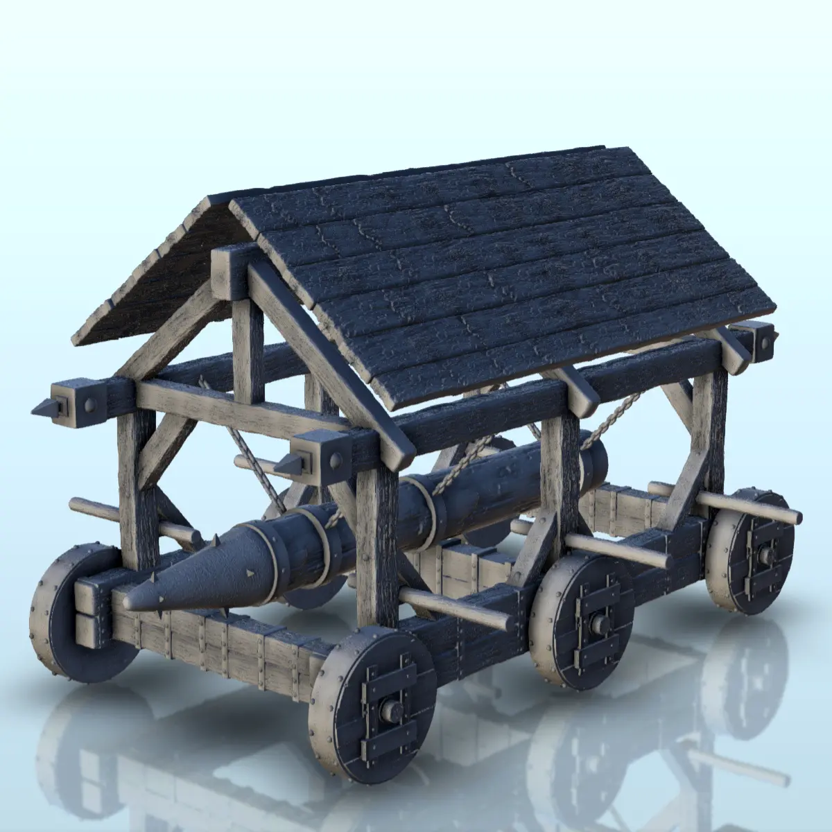 Six-wheel siege ram (1) - miniatures warhammer scenery terra | 3D ...