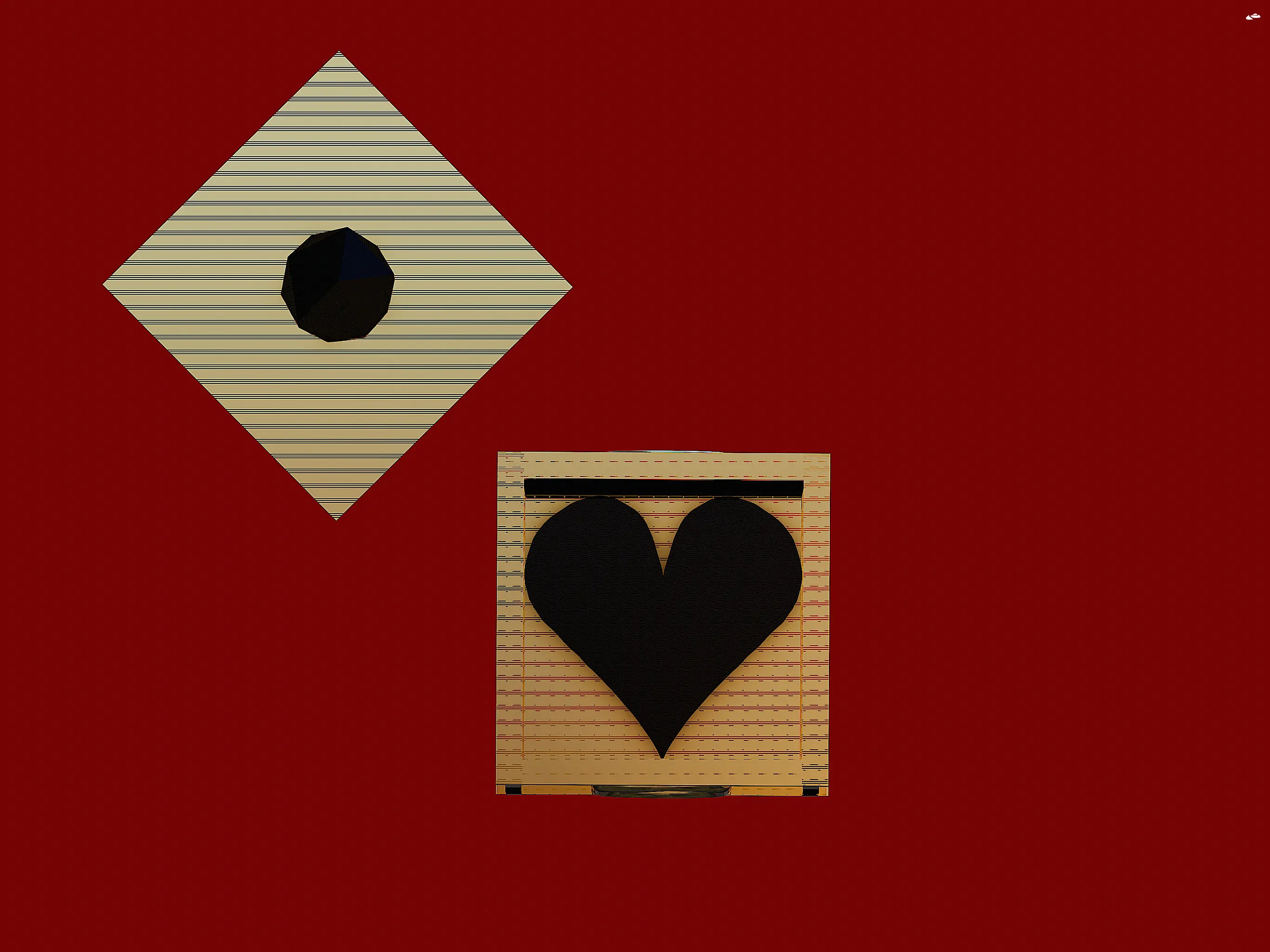 Digital Art STL Download - Zero spade logo cube with lidby SIXBELOW