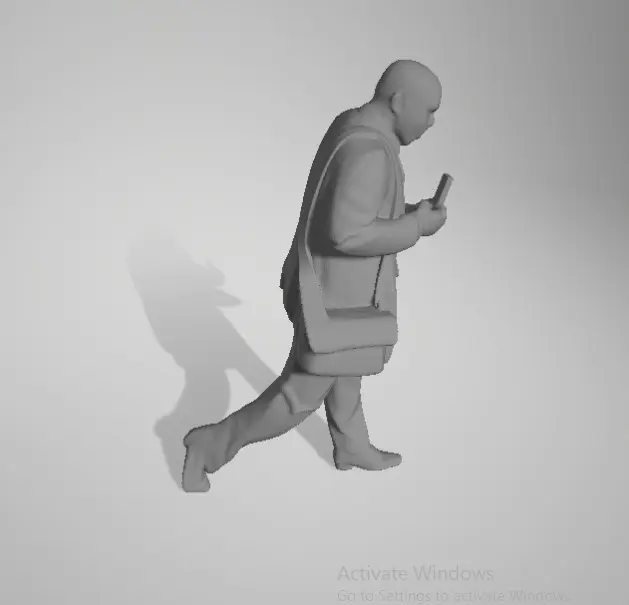 Characters & Creatures STL Download - man walking 12by xhobby1