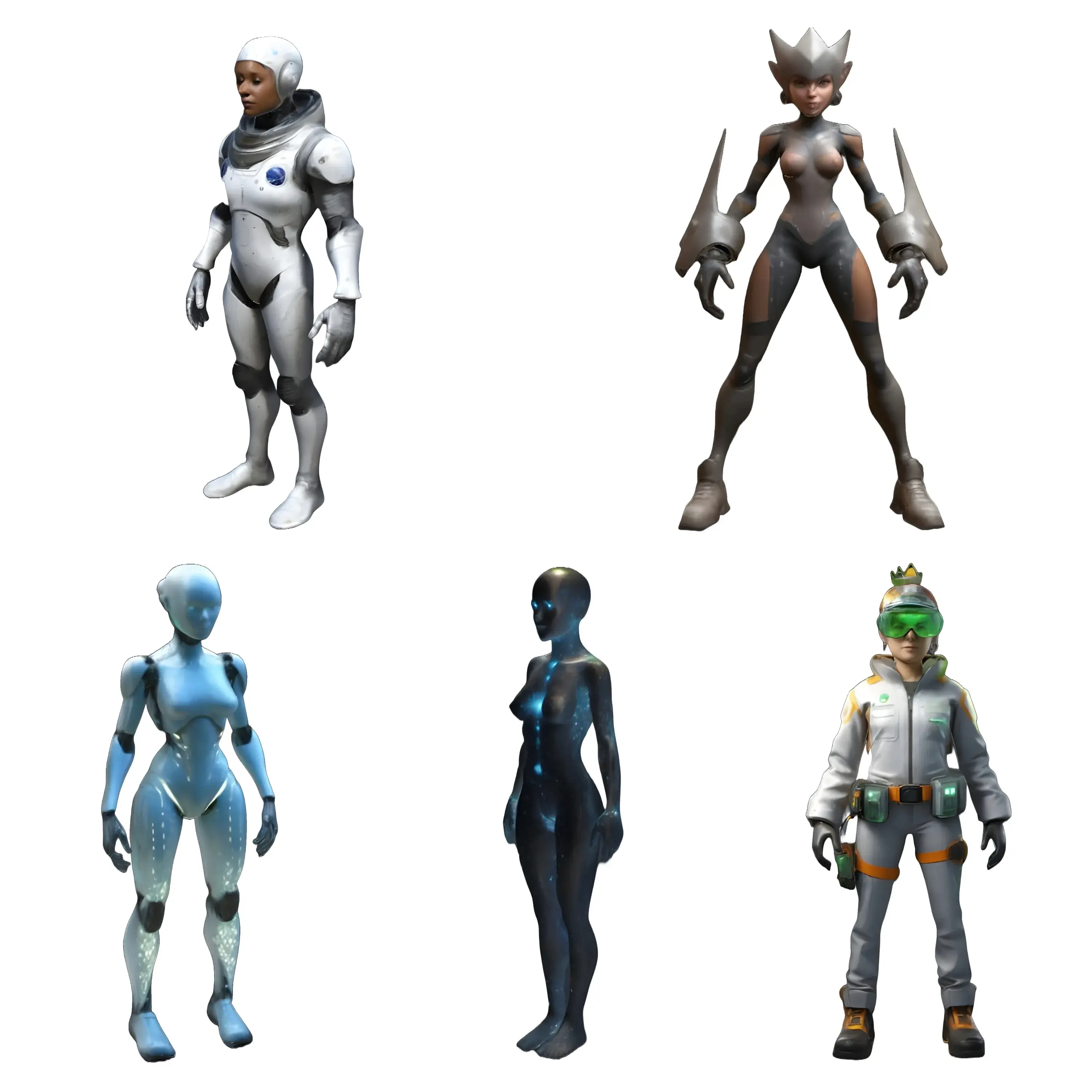 Characters & Creatures STL Download - Futuristic Character Pack - Vol ...