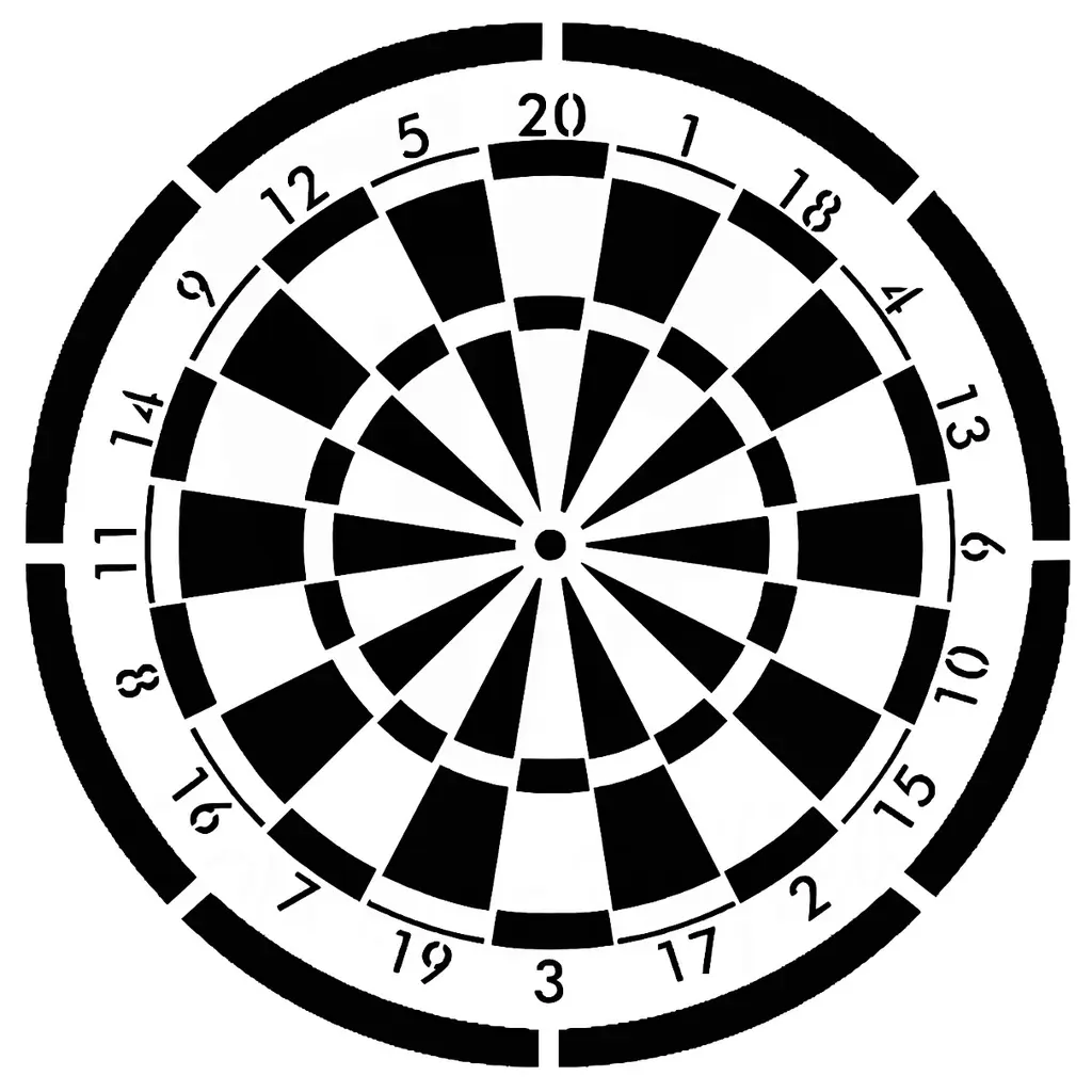 Free Board Games & Card Games STL Download - Dart Board stencilby SMT_M 🦊