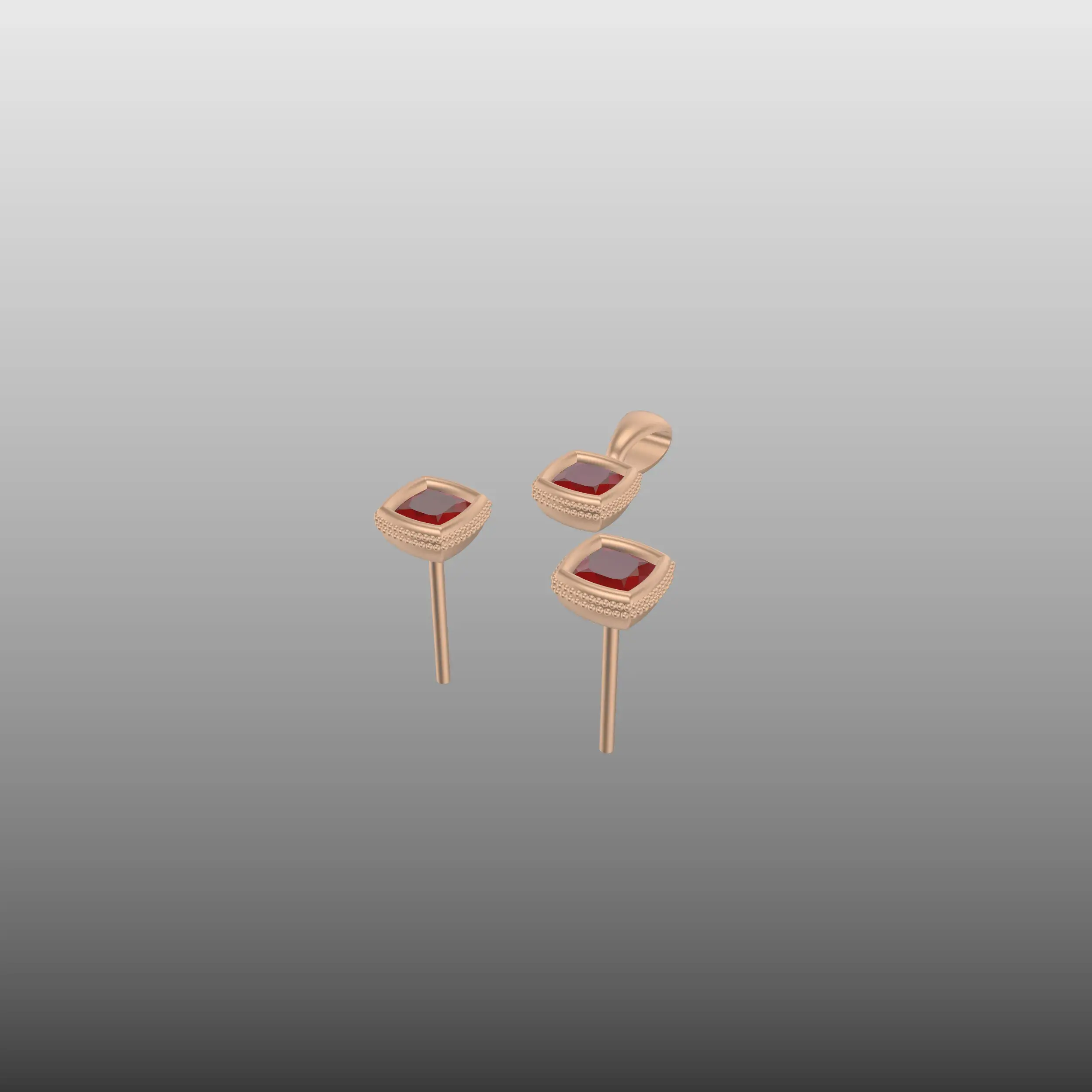 Jewelry & Accessories STL Download - Barion Cut Earrings And Pendant ...