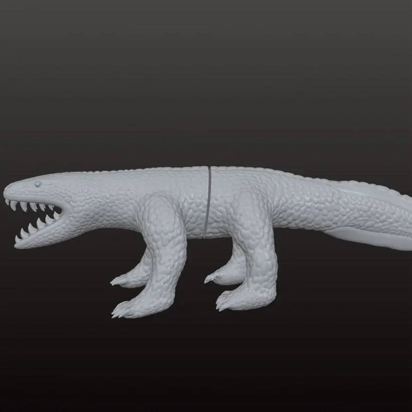 3D Printer Files | 3MF File | Hyper-Evolved Temnospondyl | Creality Cloud