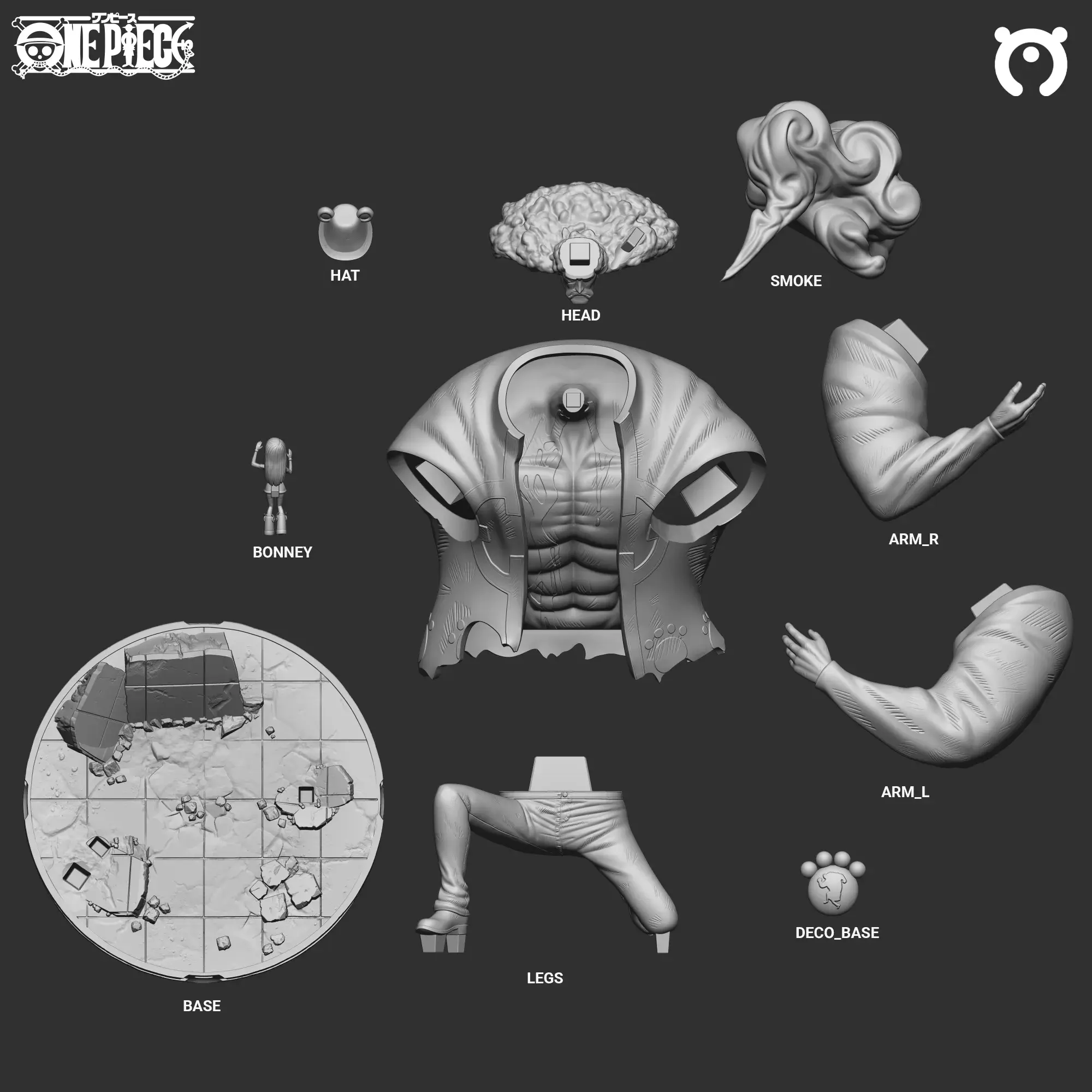 Other STL Download - Kuma & Bonney - One Pieceby Gom3D