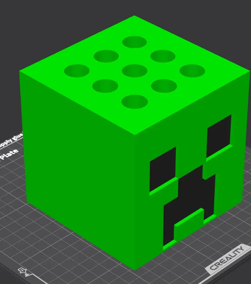3D Printer Files | 3MF File | Minecraft Creeper Box Pen Holder / Pencil ...