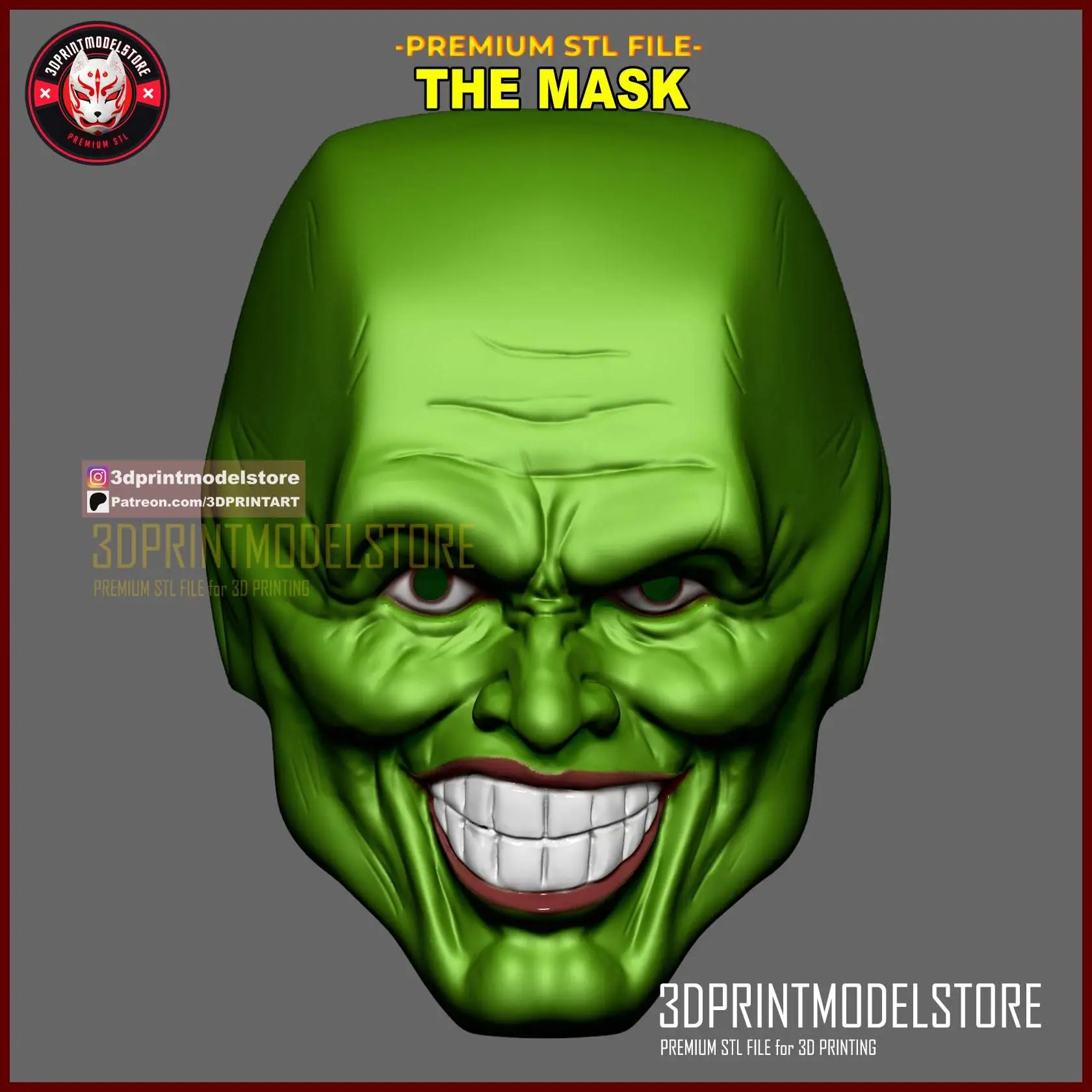 Cosplay STL Download - The Mask Mask Cosplay - Halloween - Comic ...