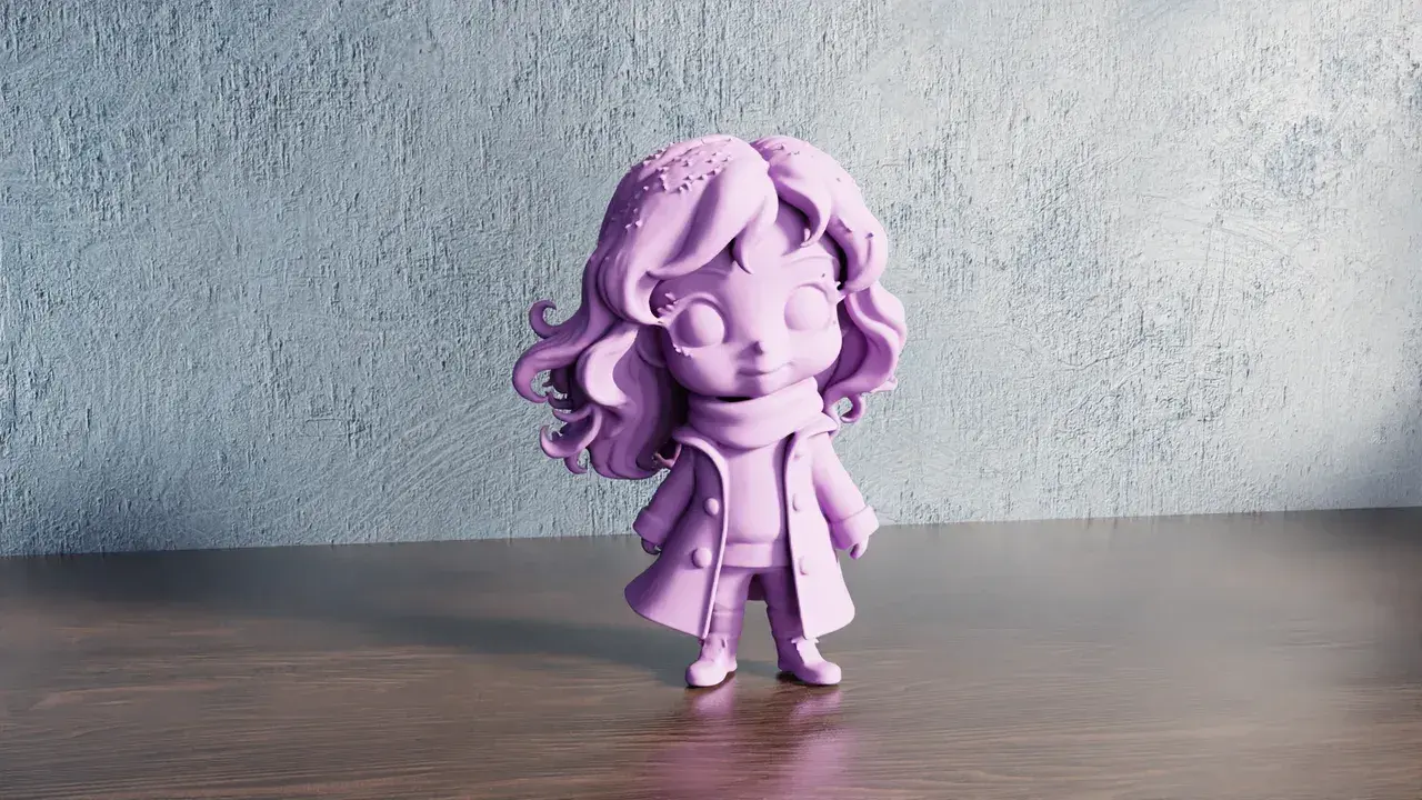 3D Printer Files | 3MF File | Chibi Hermione Granger under Snow ...