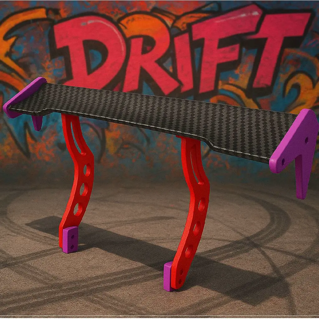 Vehicles & Machinery STL Download - RC Drift Car 1:10 Rear Spoiler GT ...