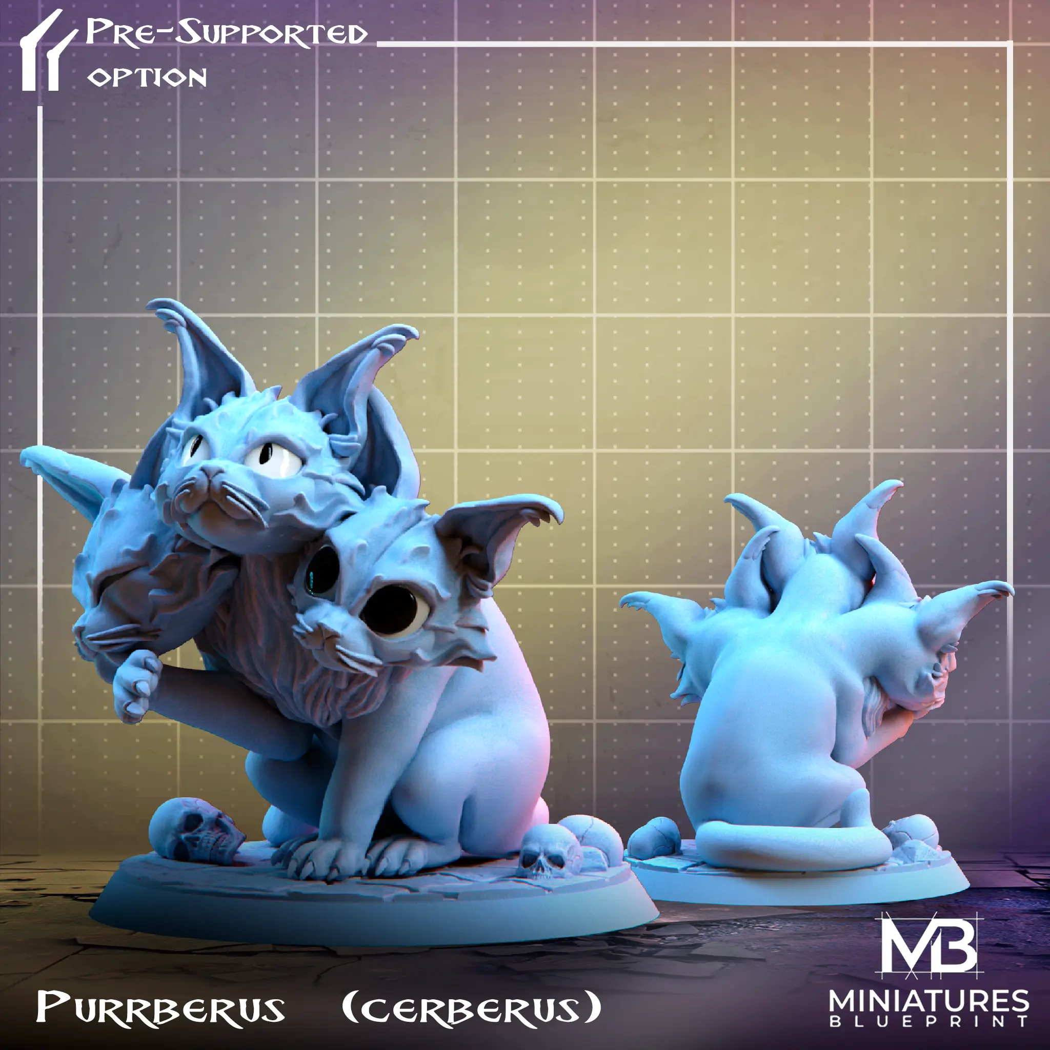 Characters & Creatures STL Download - Purrberus (Cerberus) - Greek ...