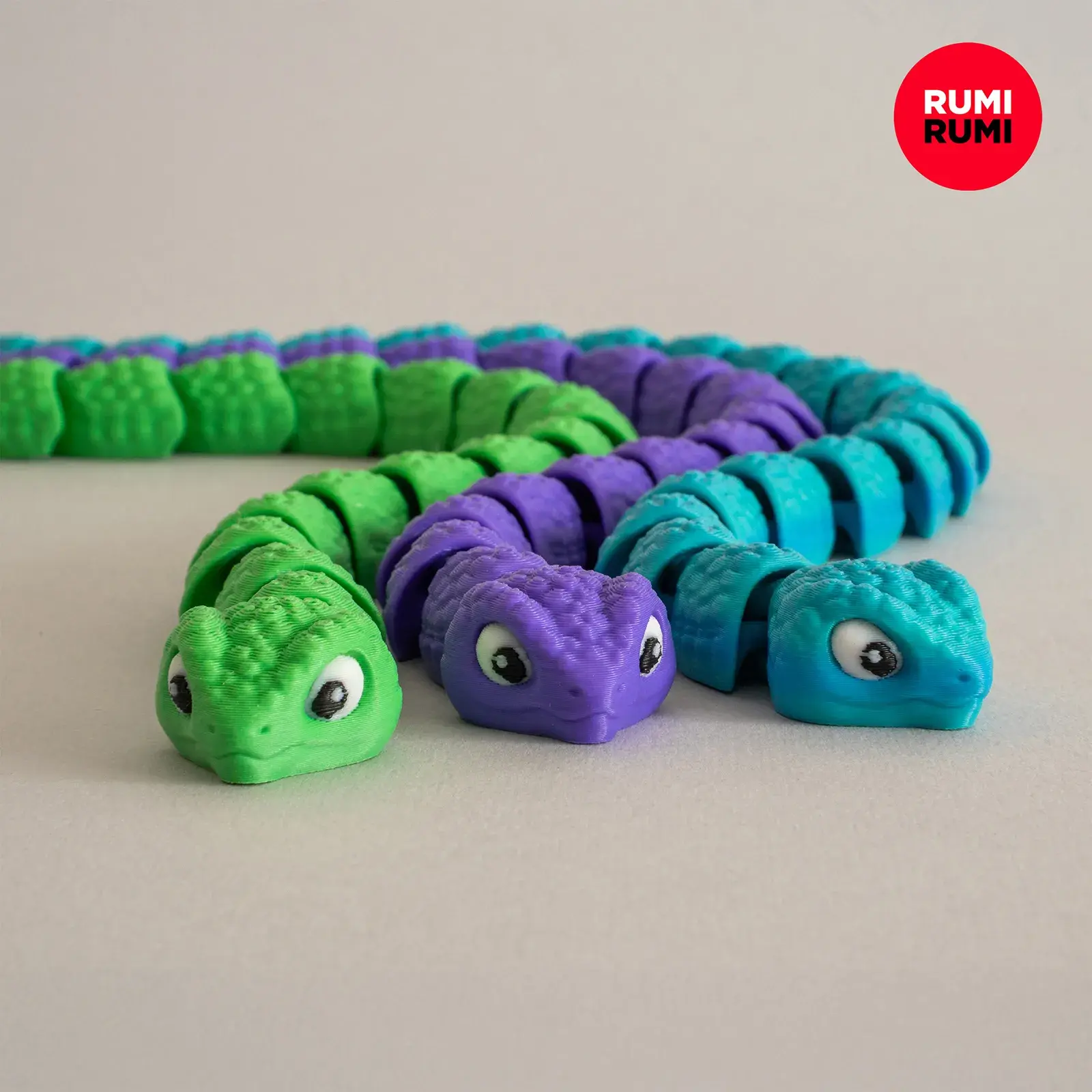 Game Props STL Download - Flexi Articulated Snakeby RumiRumi