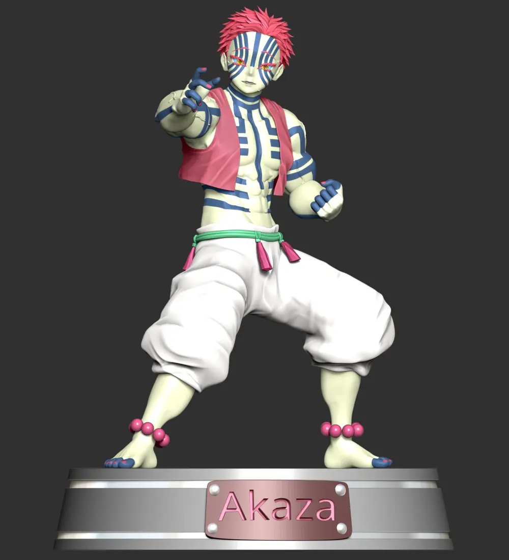 Characters & Creatures STL Download - Demon Slayer - Akaza Kimetsu no ...