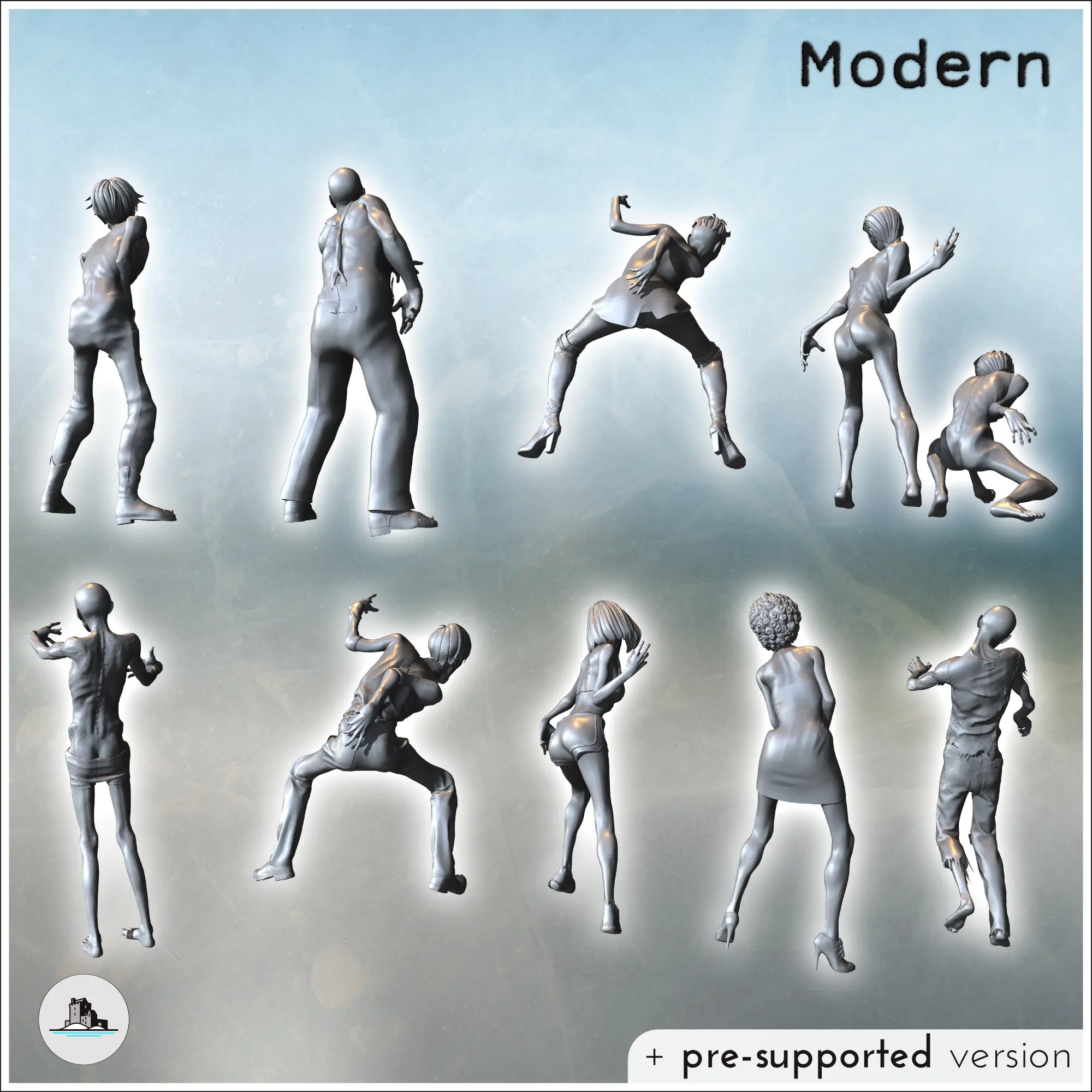 Other STL Download - Set of ten post-apocalyptic mutant-infected ...