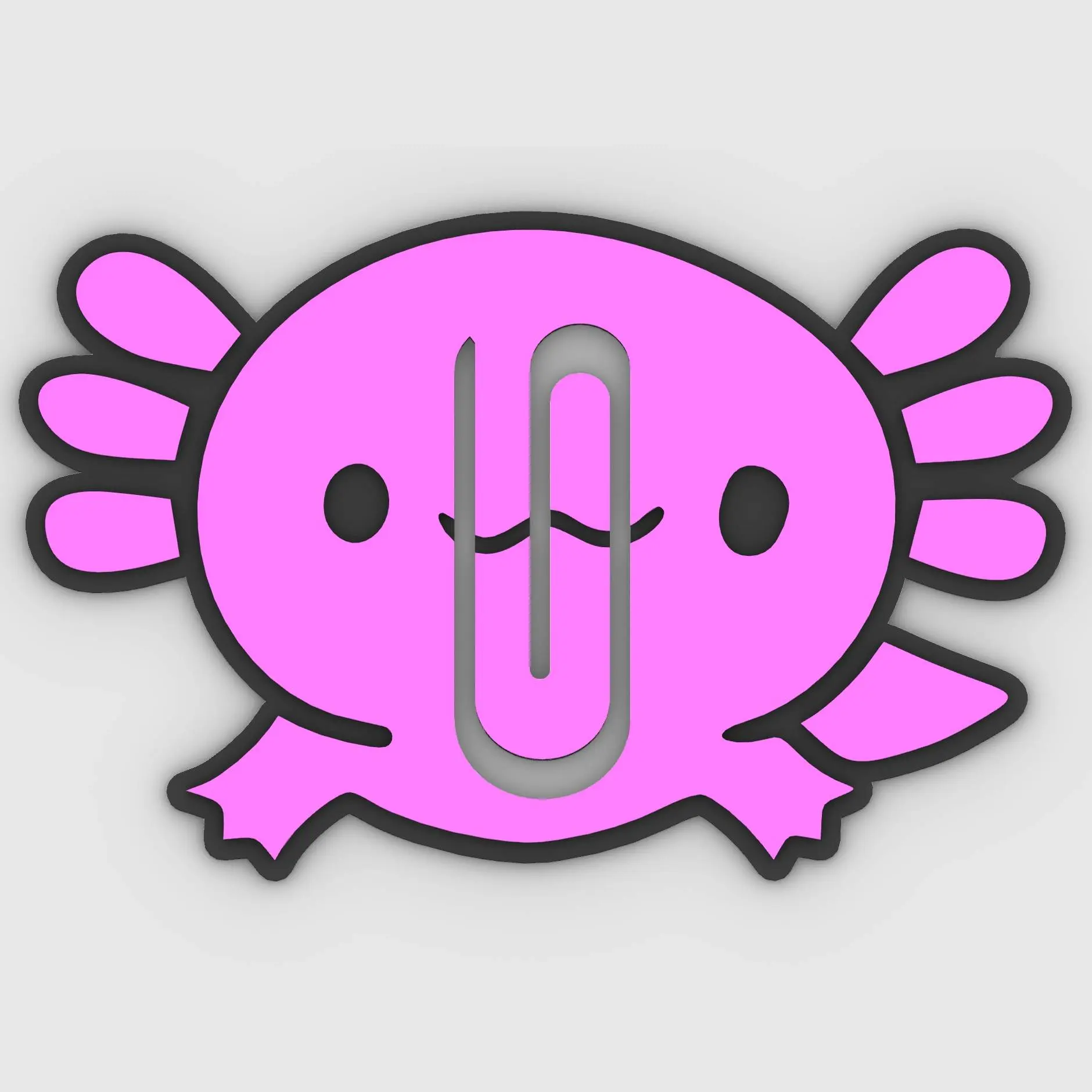 Stationery & Learning Tools STL Download - Axolotl - v2 - Paper clip ...