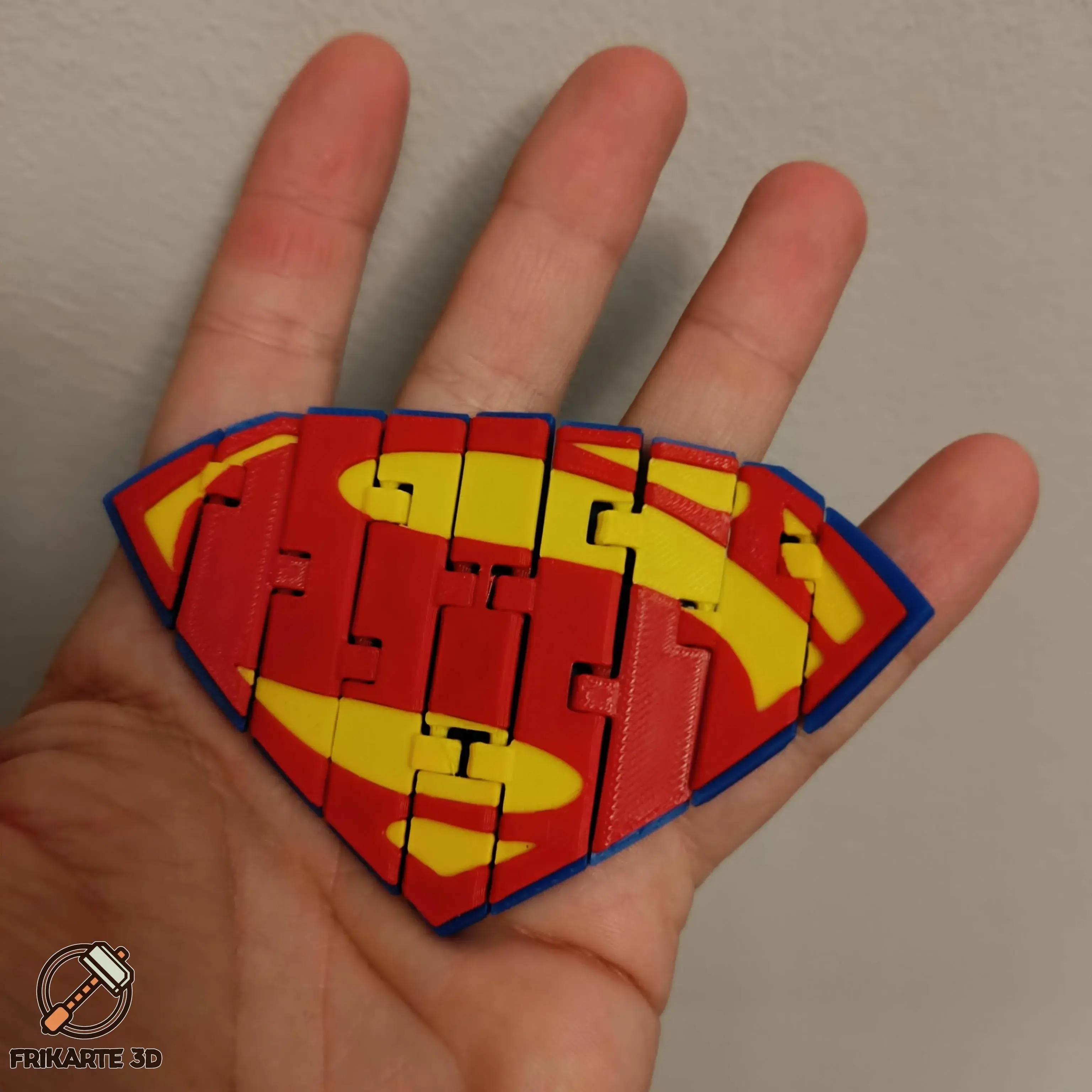 3D Printer Files | 3MF File | Articulated Superman Man of Steel Logo ...