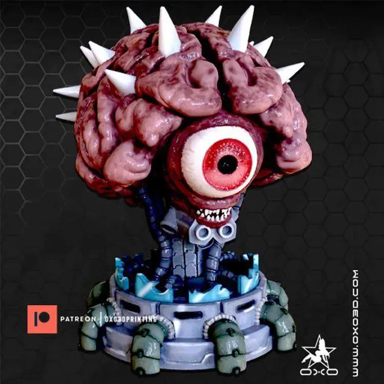 Characters & Creatures STL ダウンロード - metroid mother brain - Nortis Models