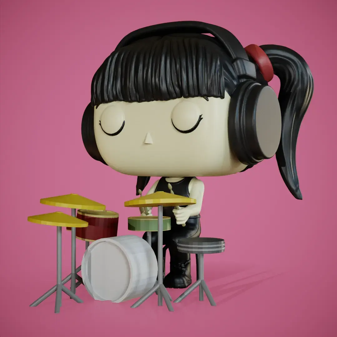 Sculptures & Artworks STL Download - Funko Custom Bateristaby Axos3D