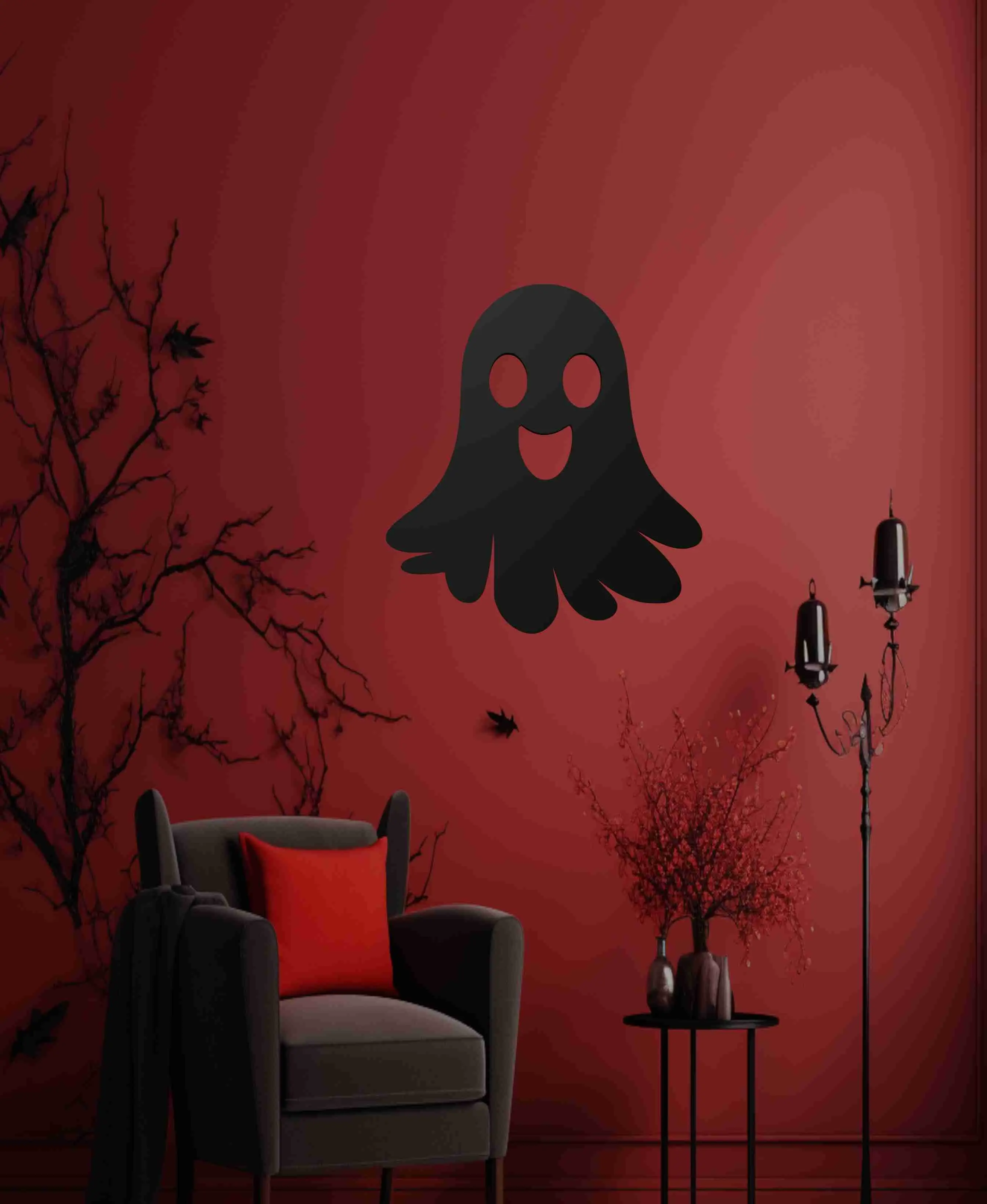 Home Decorations & Ornaments STL Download - Ghost Wall Artby Ri0m0