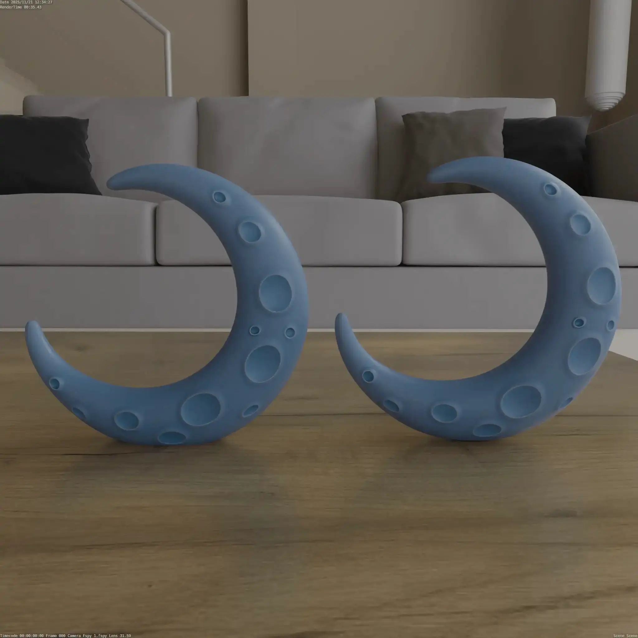 Home Decorations & Ornaments STL Download - Crescent Moon STL Cutted ...