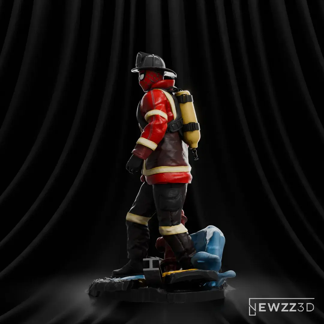Characters & Creatures STL Download - Firefighter Spider-Manby Newzz3D