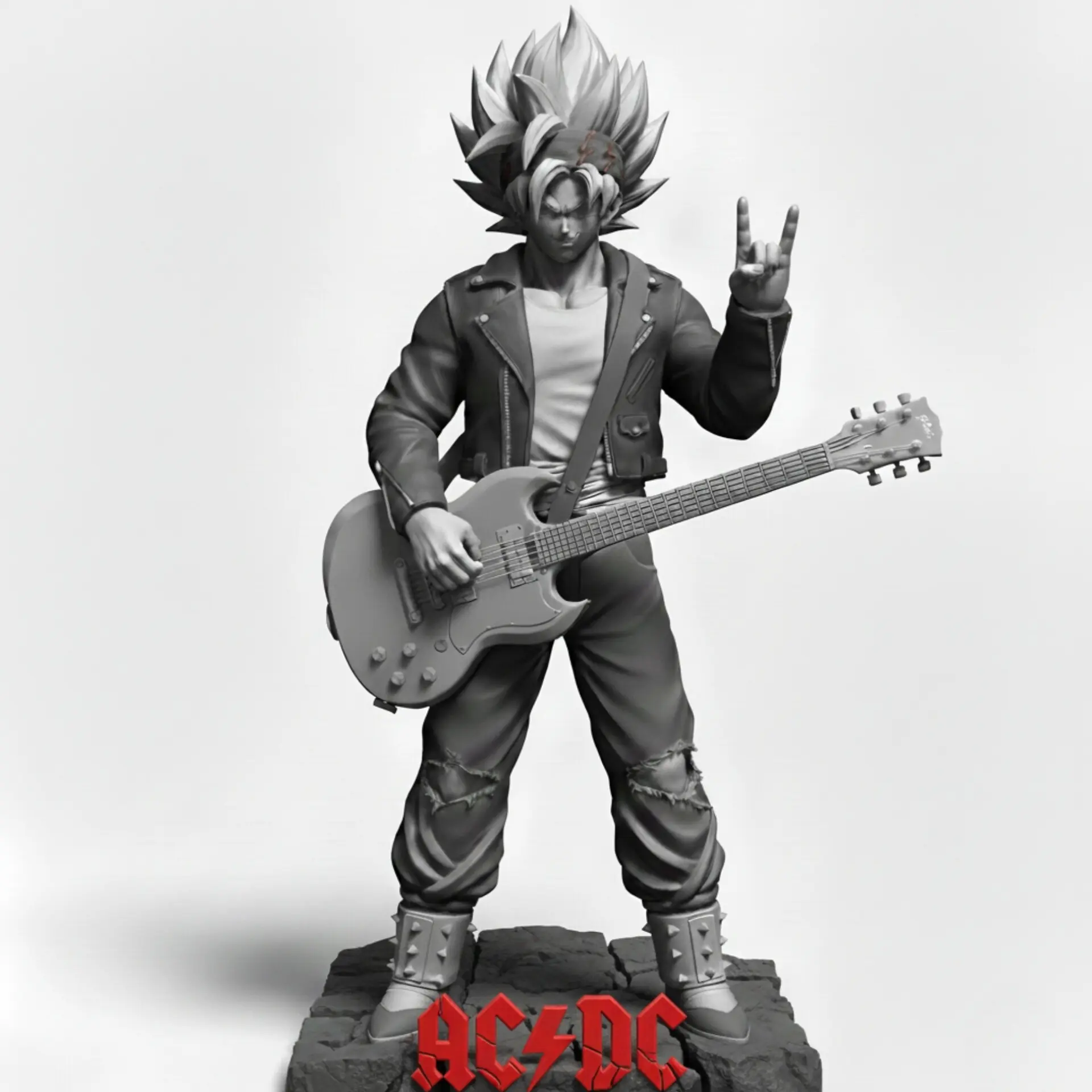 3D Printer Files | 3MF File | Goku rock and roll AC/DC | Creality Cloud