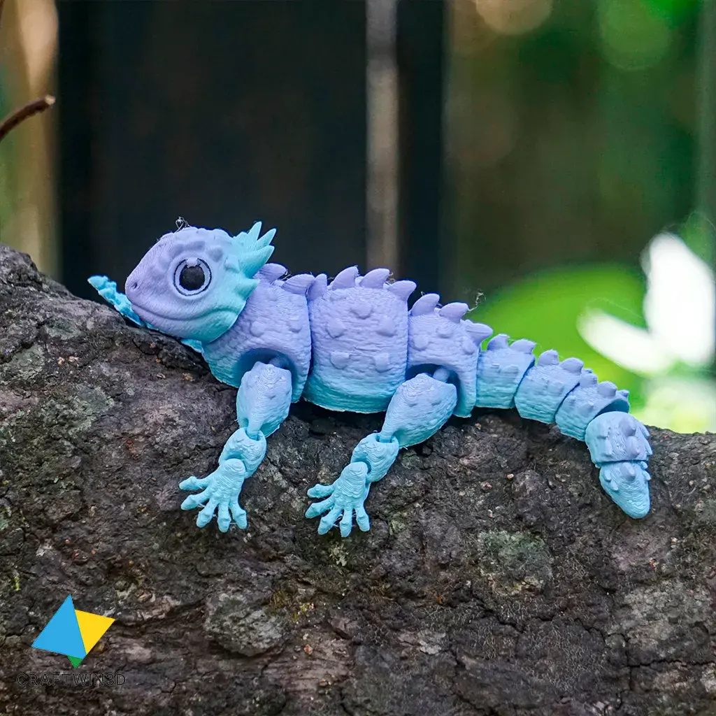 Characters & Creatures STL Download - Print in Place flexy horned ...