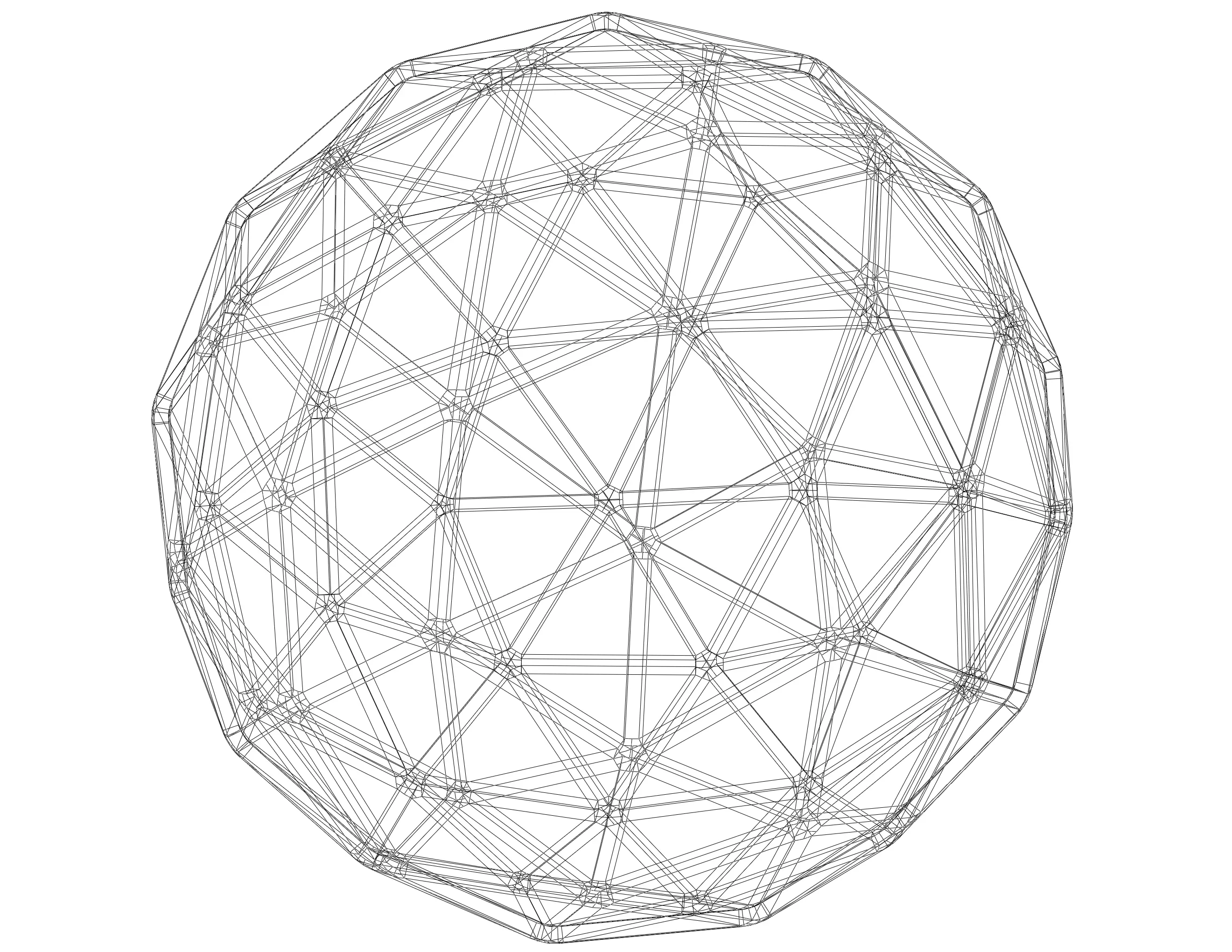 Digital Art STL Download - Wireframe Shape Pentakis Snub Dodecahedronby ...