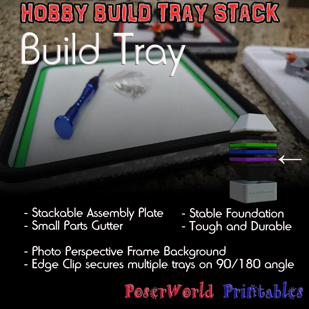 gratuita Other STL Descarga - Hobby Build Tray Ensemble with Stage ...