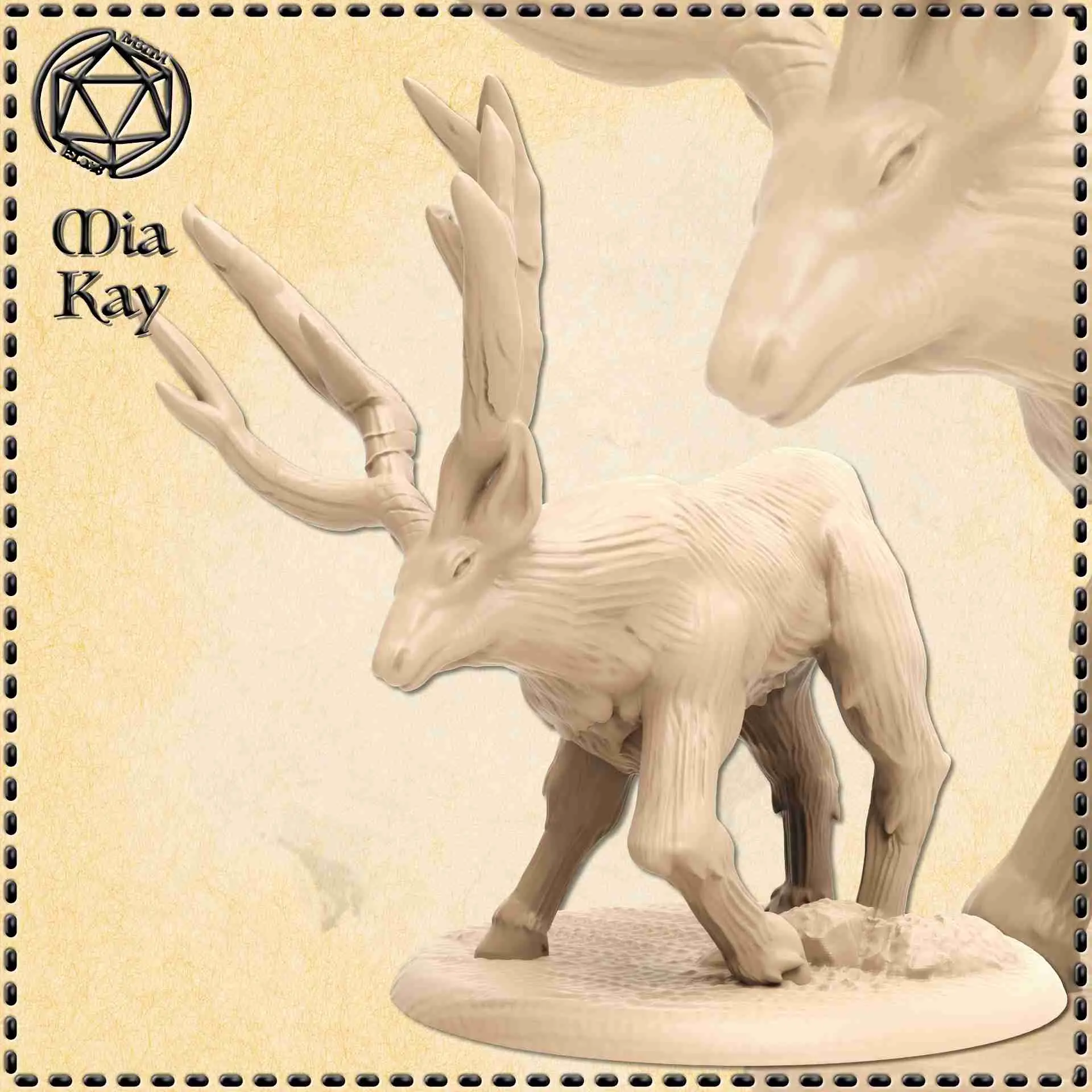 Characters & Creatures STL Download - Stag Actionby M3DM