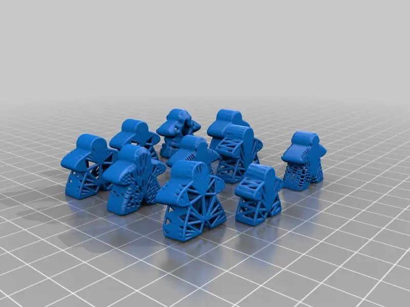 Meeples for Alternate Carcassonne Board Game Zombies | 3D models ...