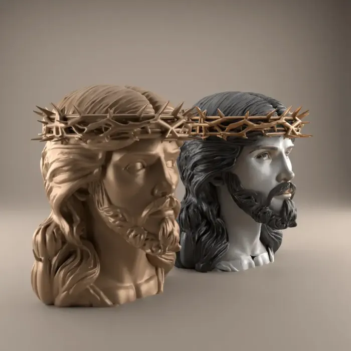 Sculptures & Artworks STL Download - Jesus Christ Bust STL File – 3D ...
