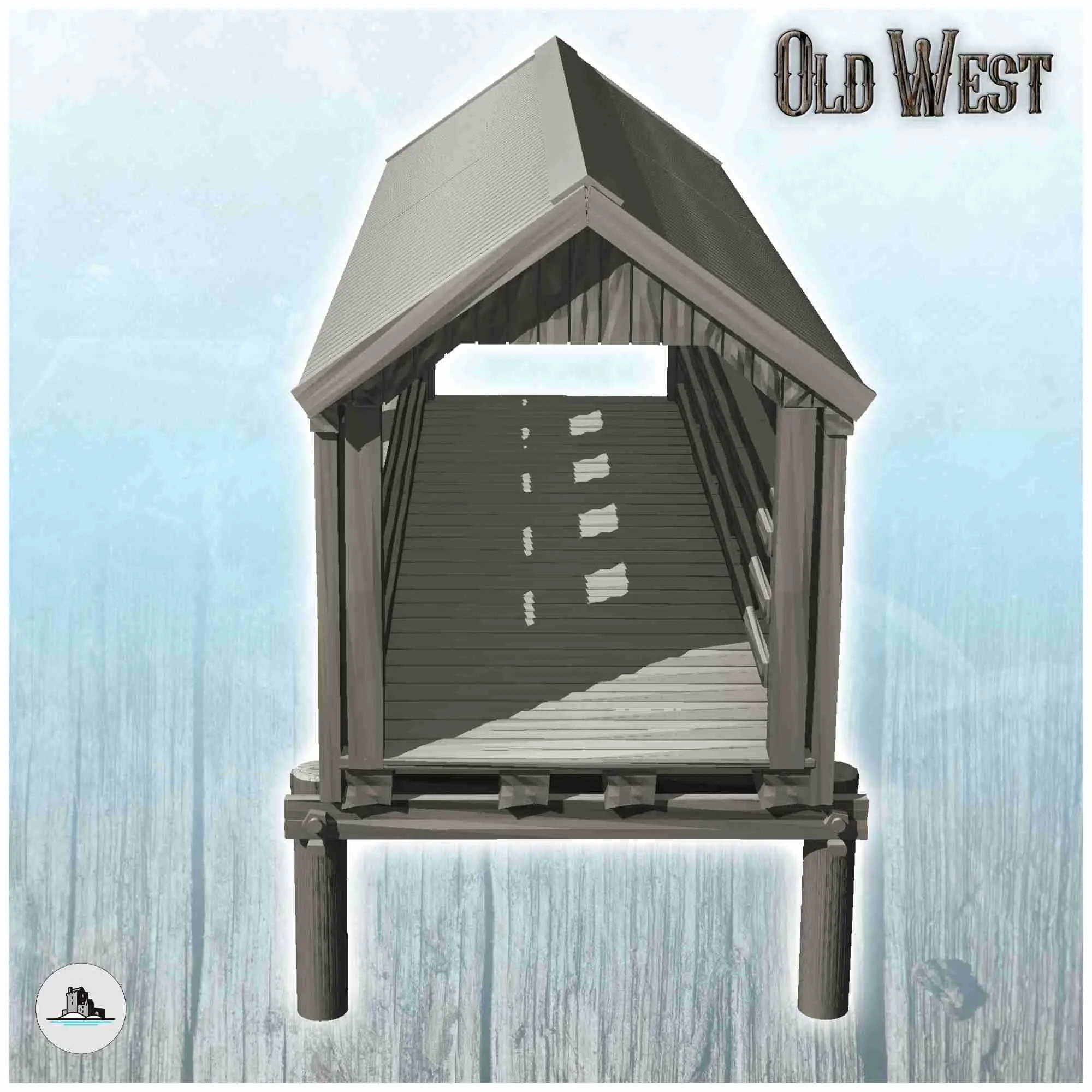 Other STL Download - Wooden bridge with roof (17) - miniatures ACW ...