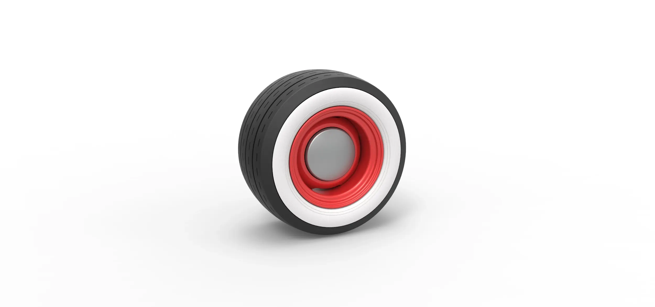 Other STL Download - Wide Whitewall Wheel of Hot rod Scale 1:25by ...