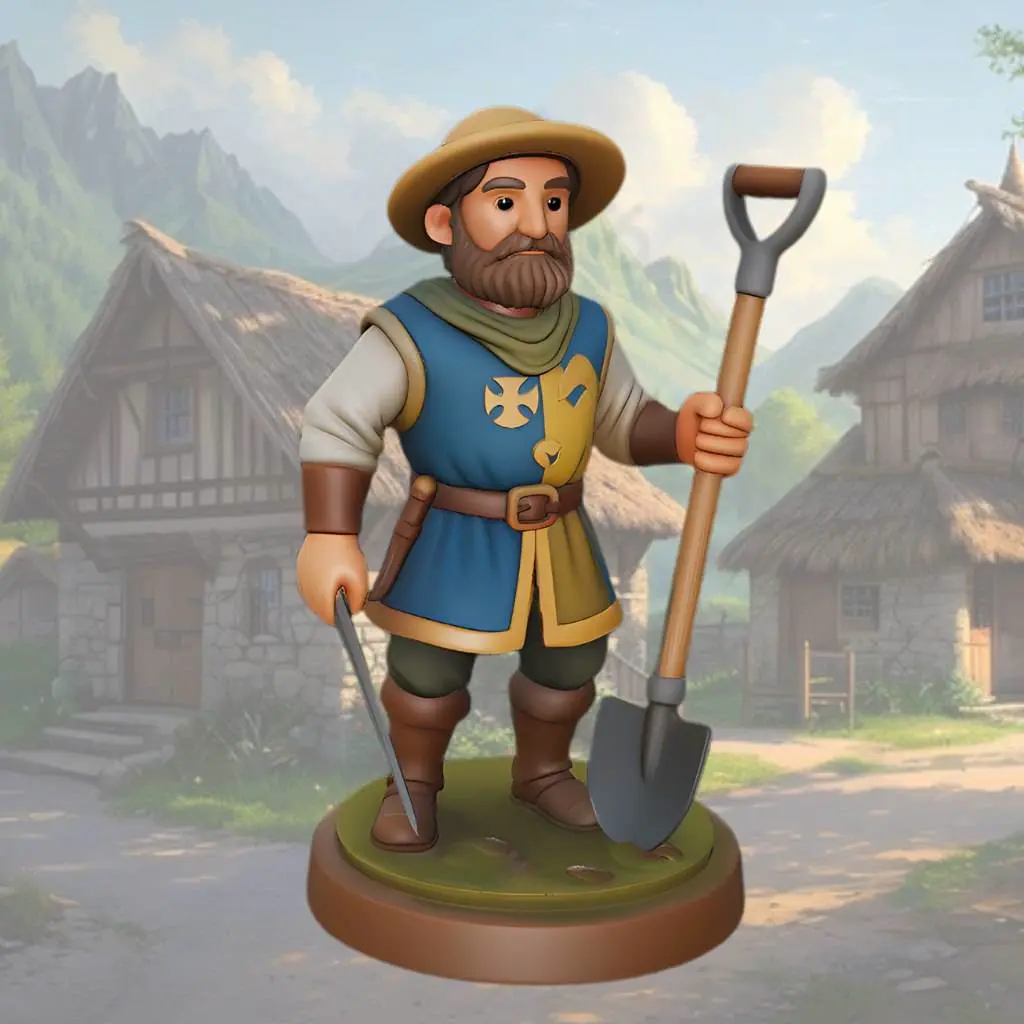 3D Printer Files | 3MF File | miniature medieval villagers 3 | Creality ...