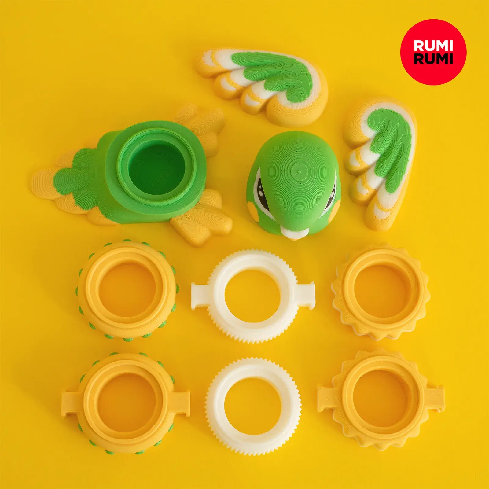 Construction Toys STL Download - Stackable Parrot Fidget Toyby RumiRumi