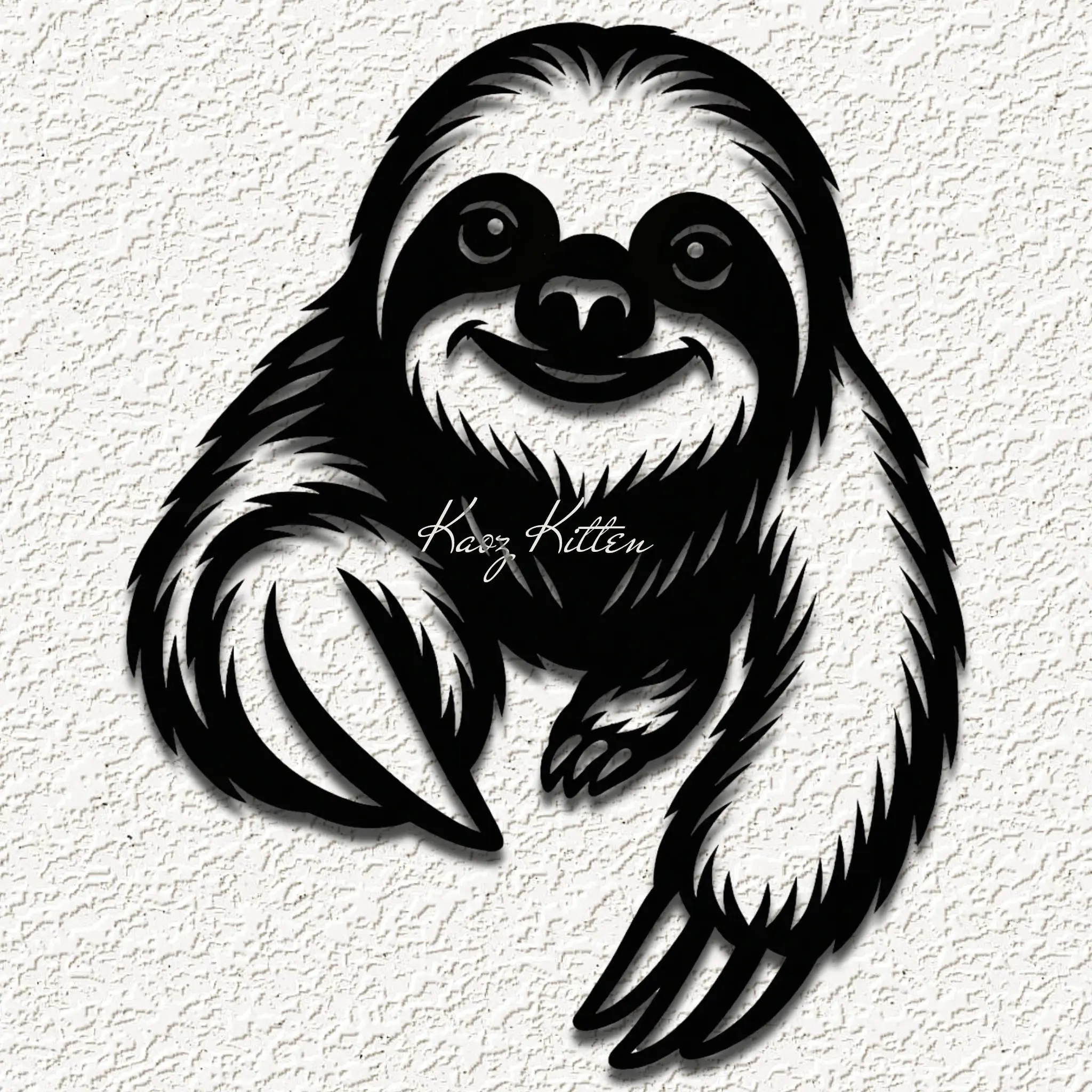 Other STL Download - CUTE CRAWLING SLOTH WALL ART HOME DECORby Kaoz Kitten
