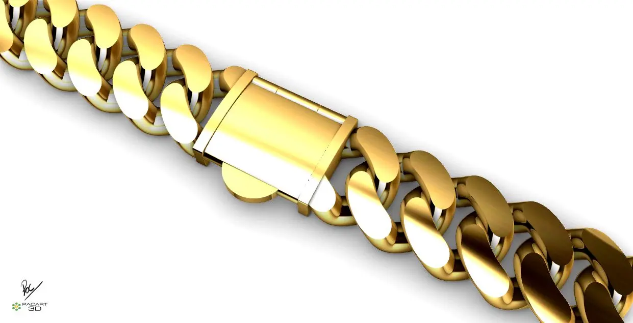 Jewelry & Accessories STL Download - 12mm Almond Style Cuban Link with ...