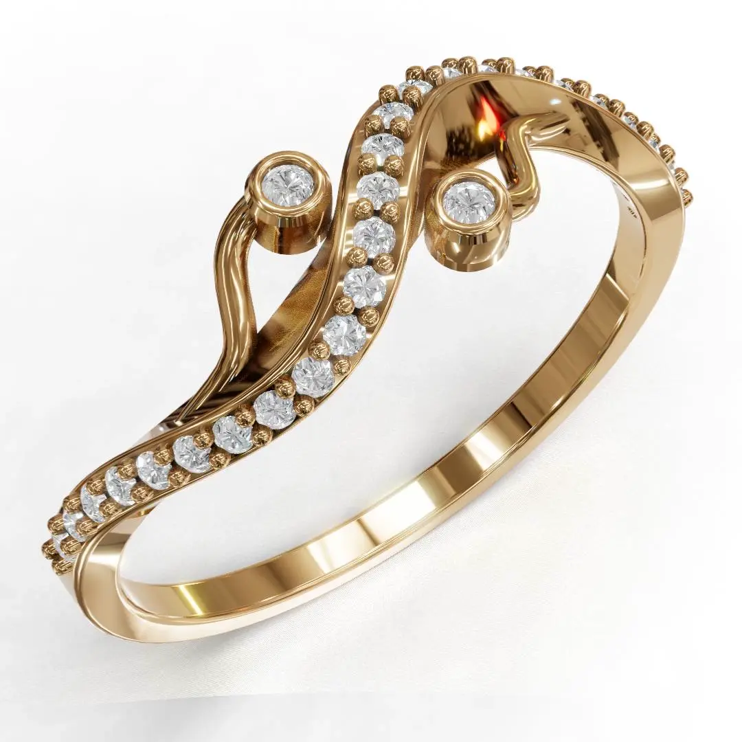 Jewelry & Accessories STL Download - Twist Wave Shak Diamond Ringby ...
