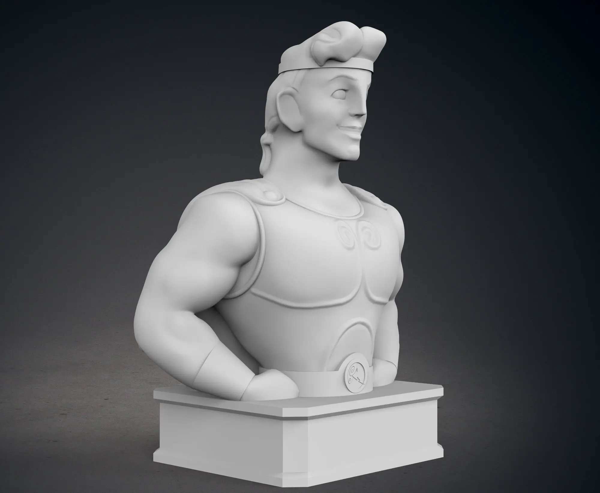 Sculptures & Artworks STL Download - HERCULES BUSTby César_Cruz