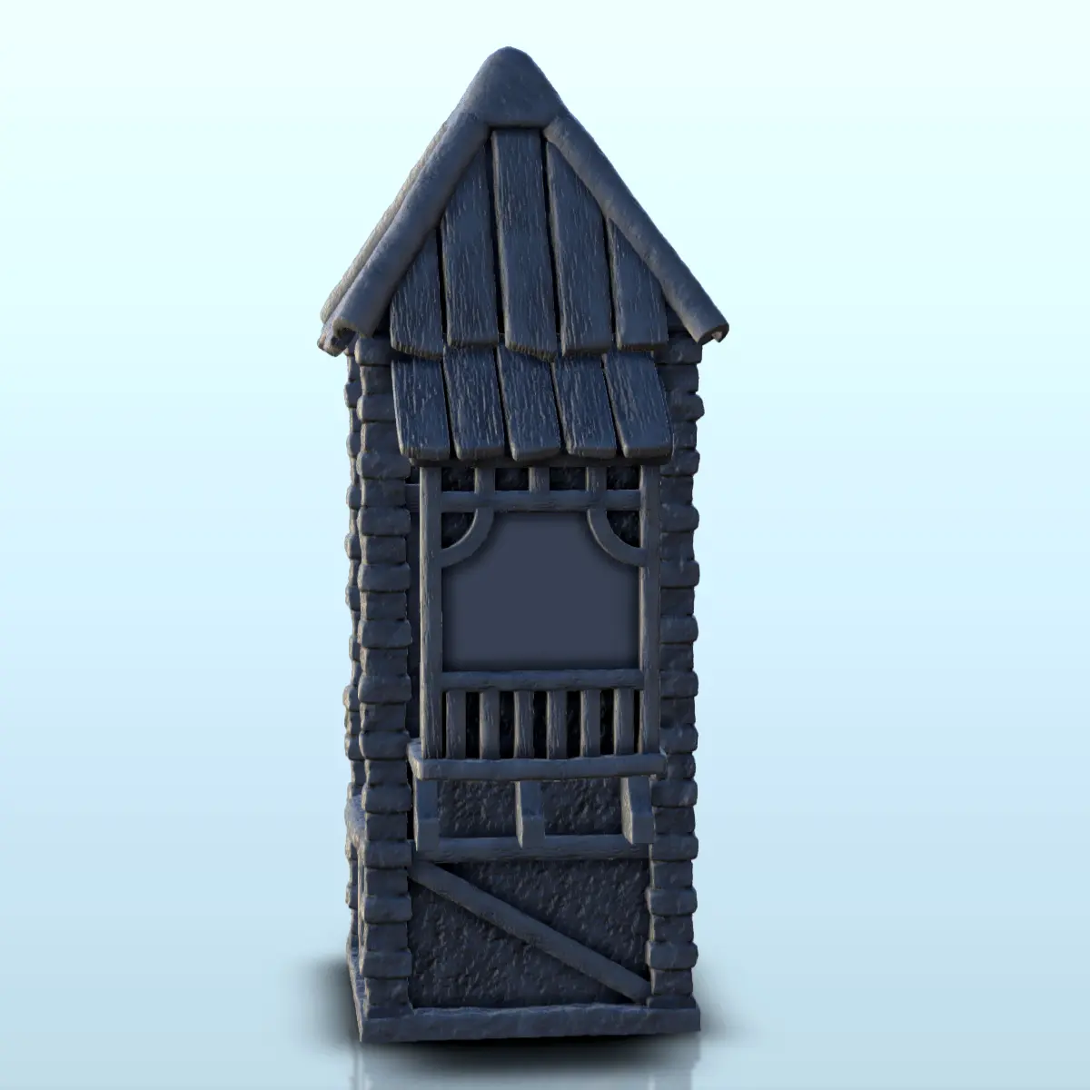 Medieval stone tower with double oriel windows (11) - miniat | 3D ...