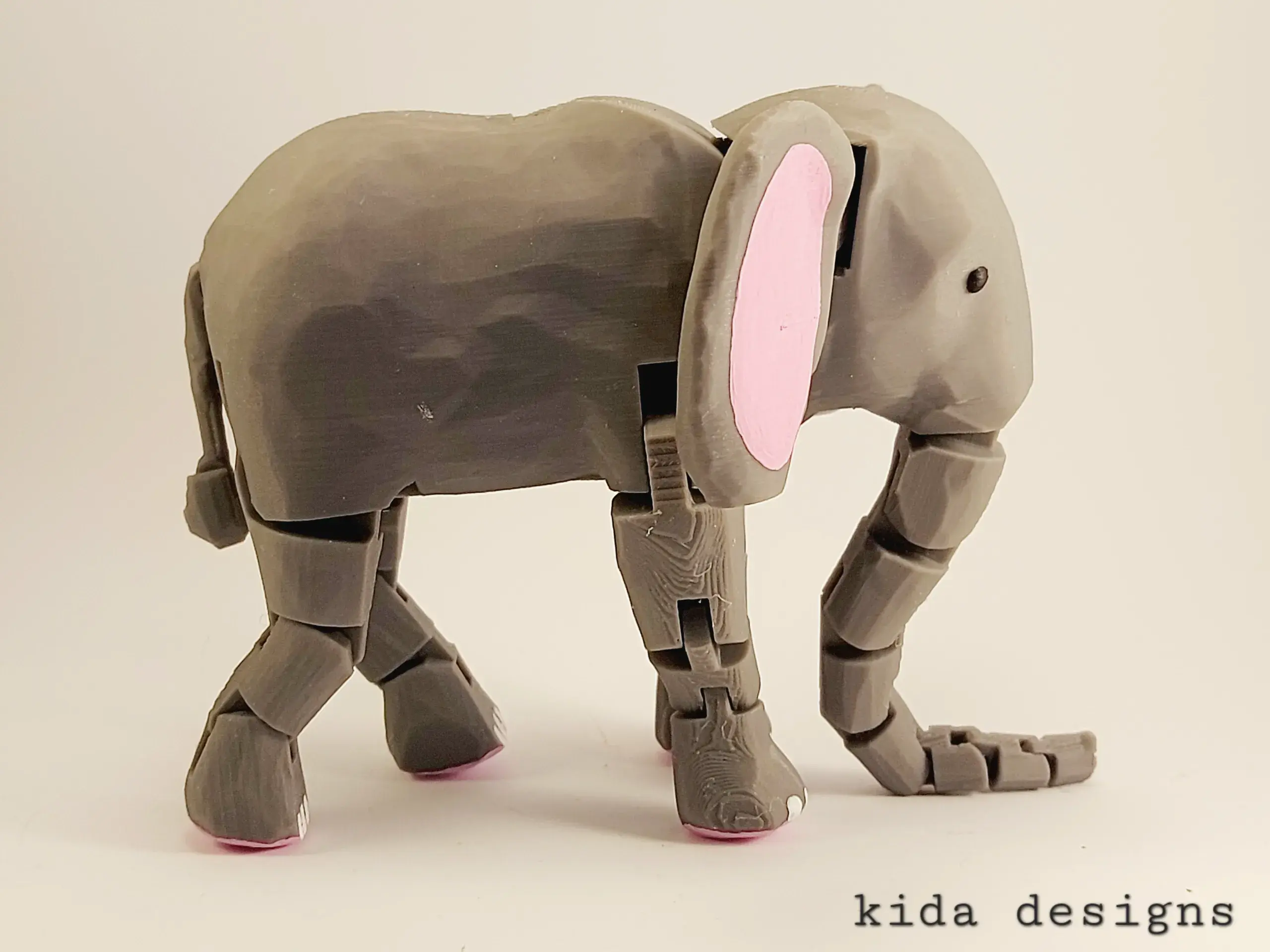 3D Printer Files | 3MF File | Articulated Elephant (Print-in-Place ...