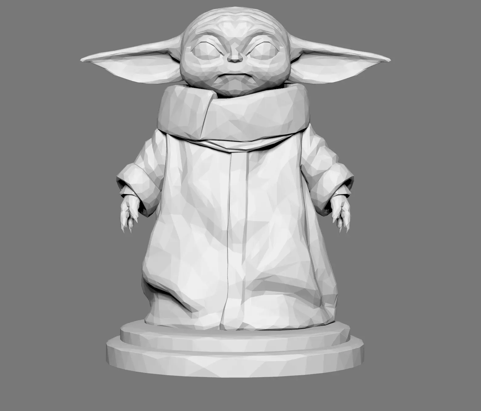 Characters & Creatures STL Download - Baby Yoda - low polyby Gilles3D